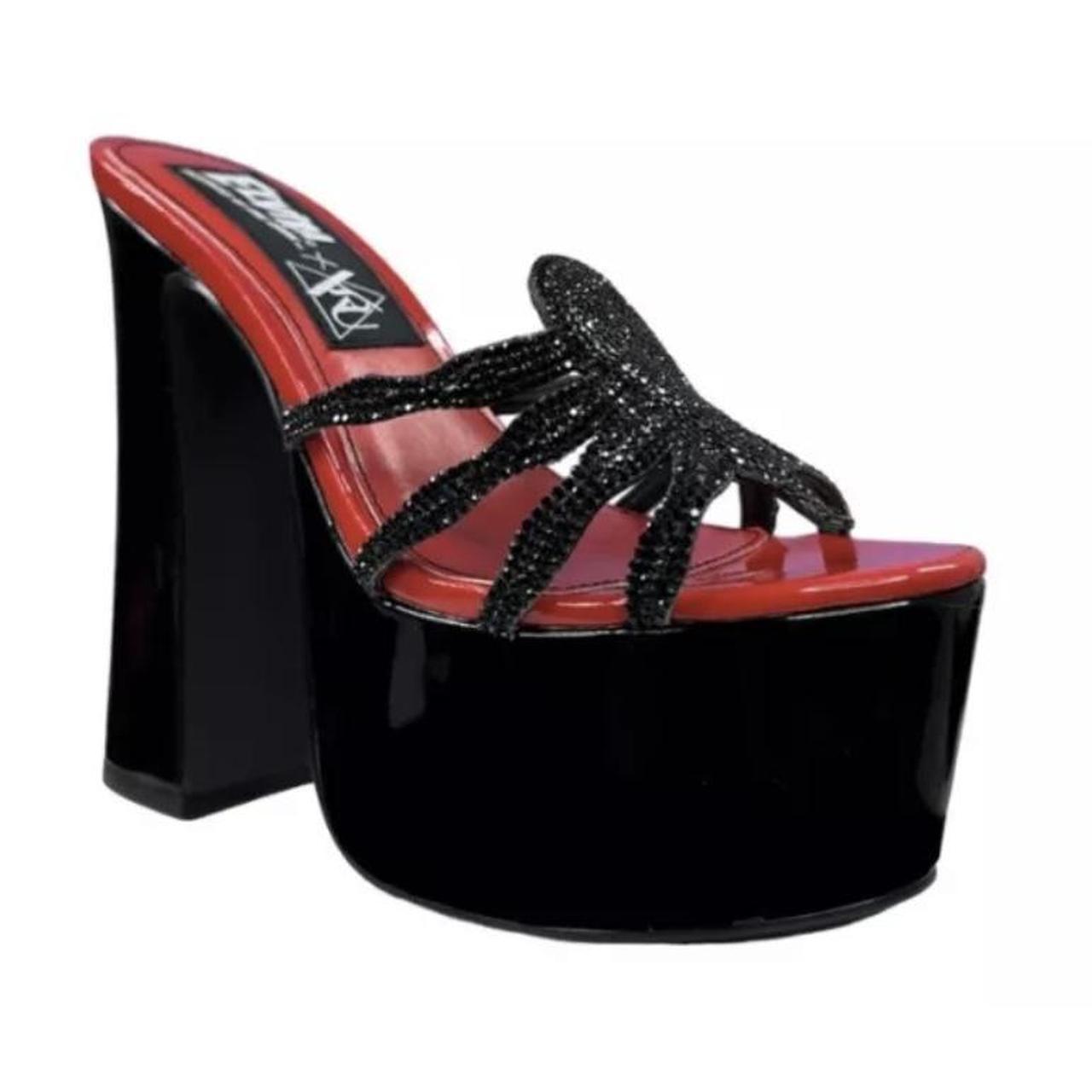 YRU Elvira Spider high heels size 7 Brand New in Box - Depop