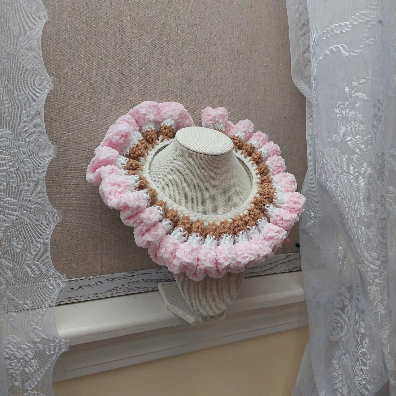 Neopolatian Ice-cream themed clown collar! Buckle... - Depop