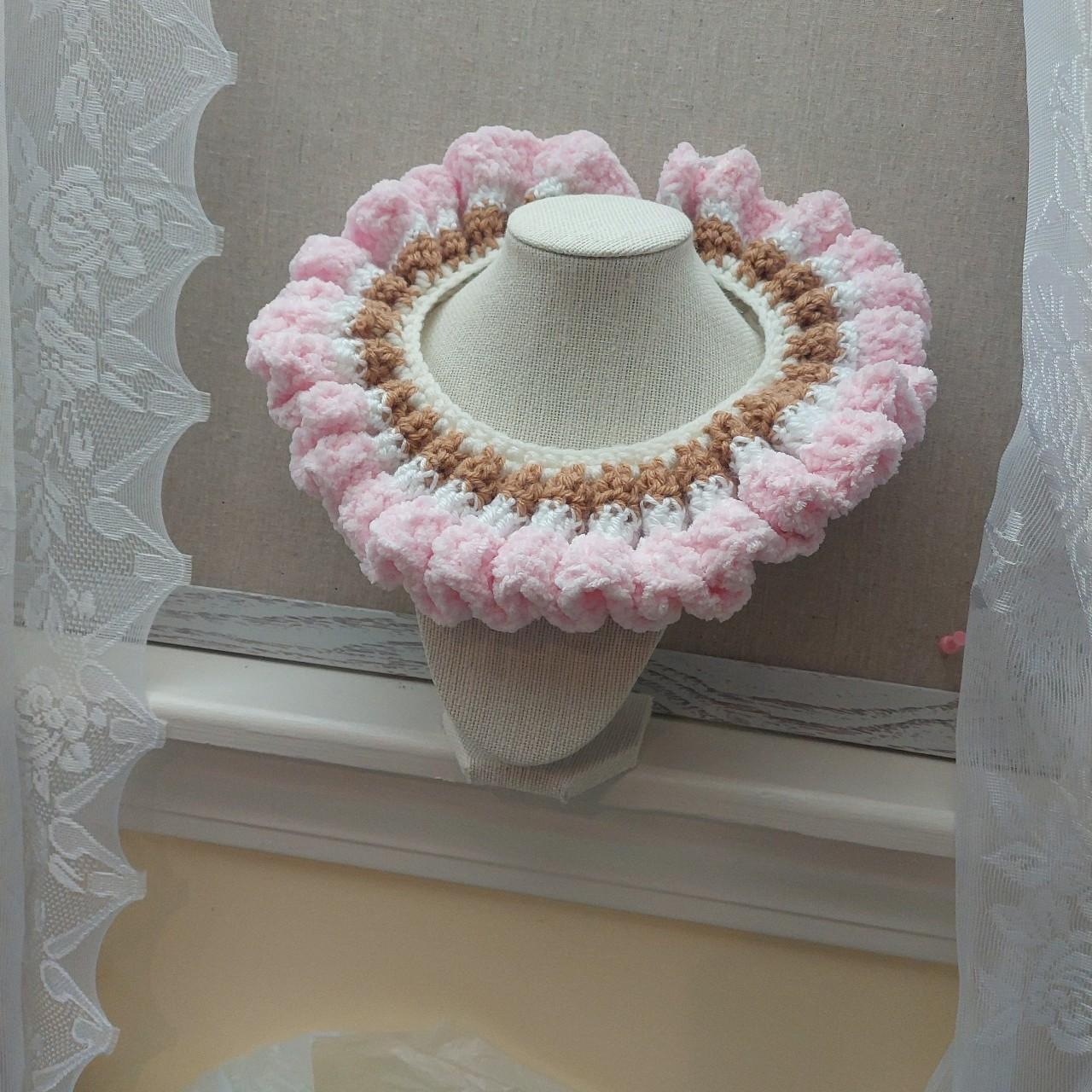 Neopolatian Ice-cream themed clown collar! Buckle... - Depop