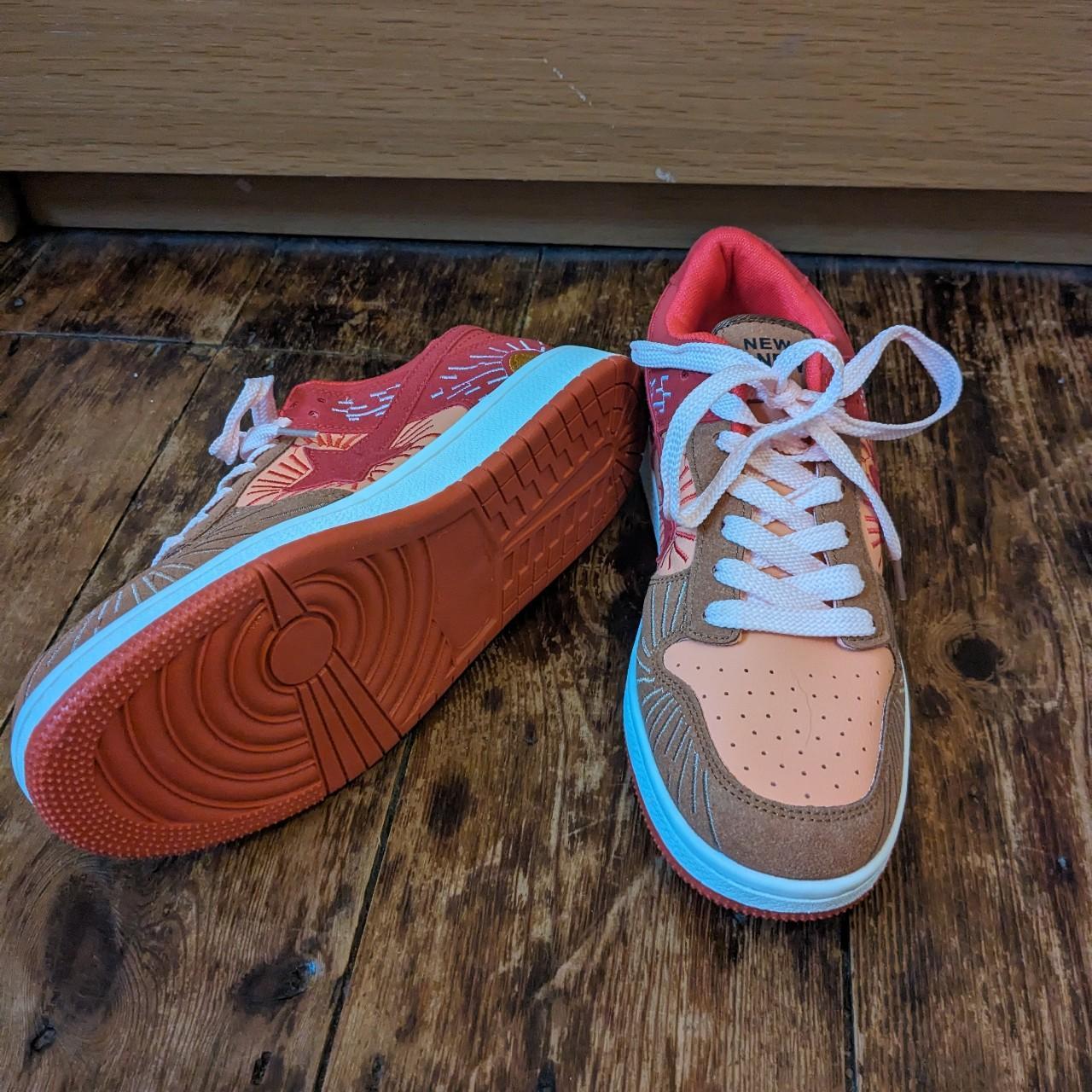 Super cute trainers with embroidered patterns on the... | Depop