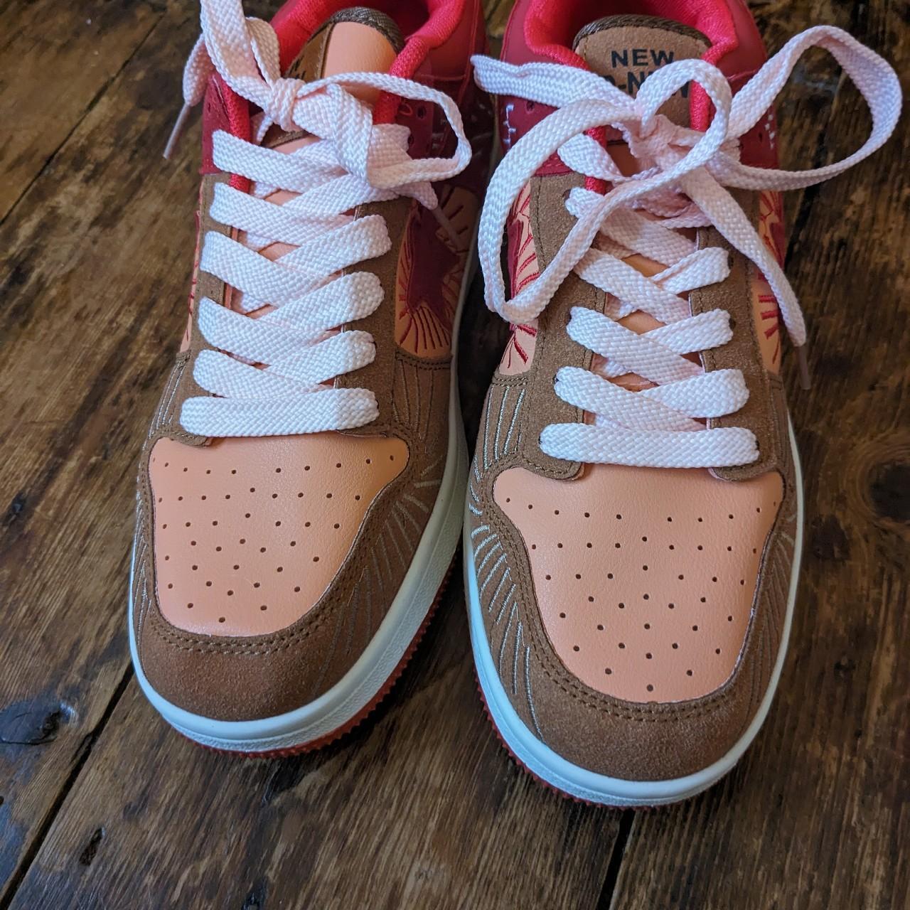 Super cute trainers with embroidered patterns on the... | Depop