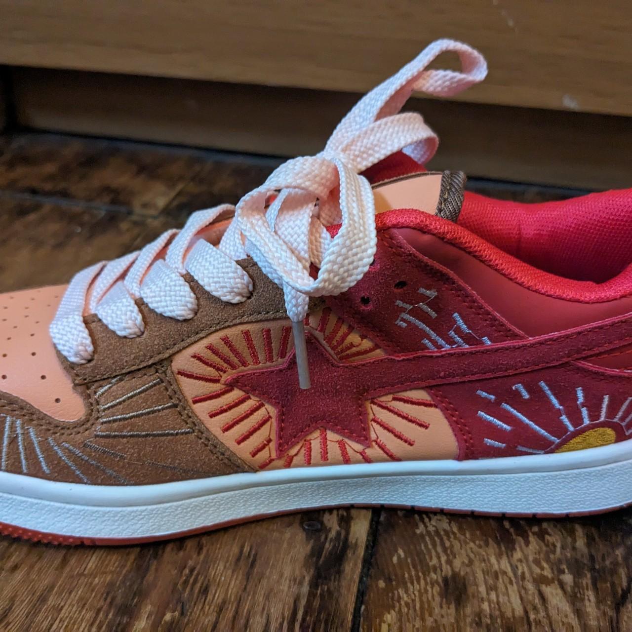 Super cute trainers with embroidered patterns on the... | Depop