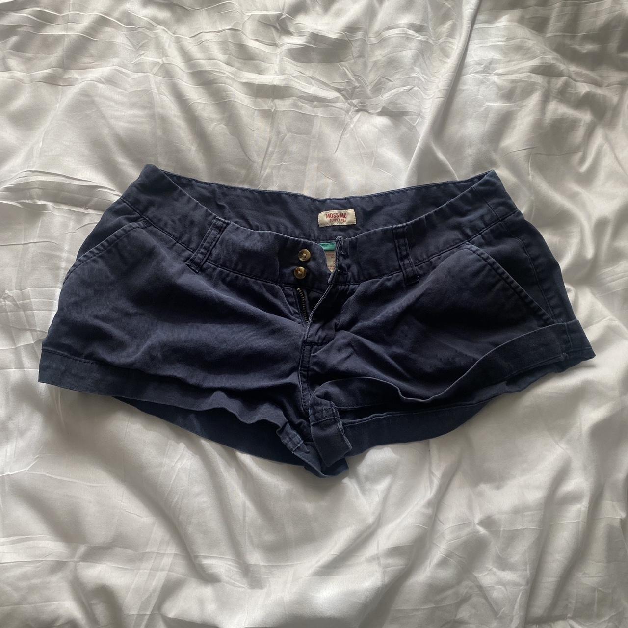 Mossimo shorts navy blue lowrise! So cute they just... - Depop