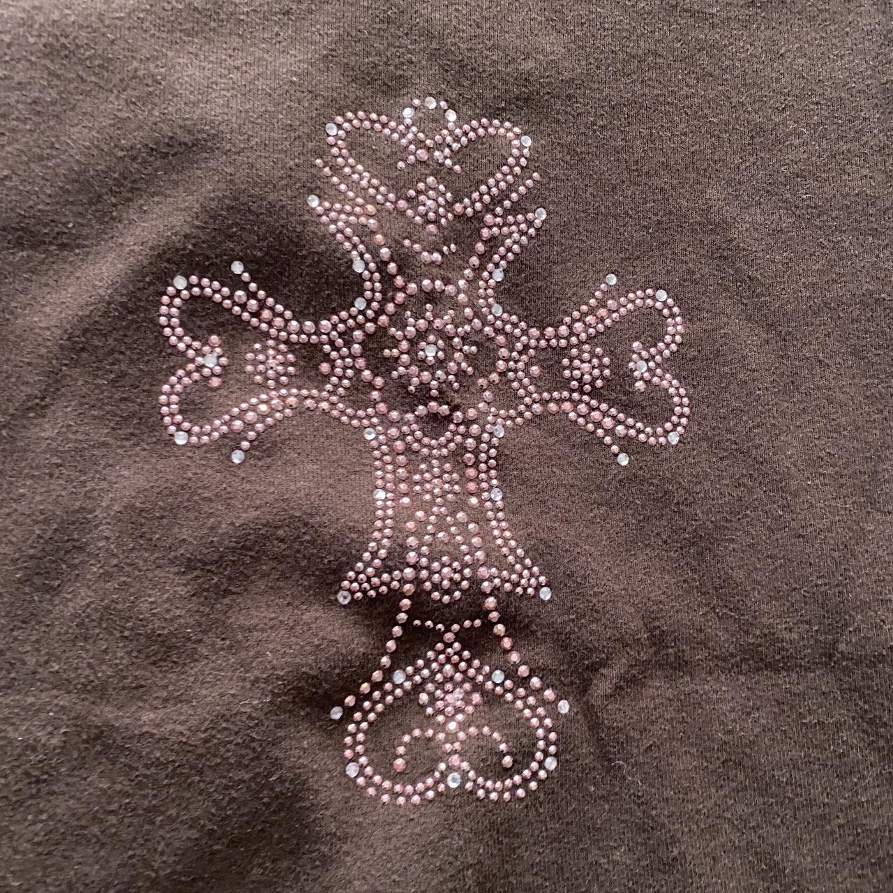 Cutesy cross coquette tee pink -will be washed -can... - Depop