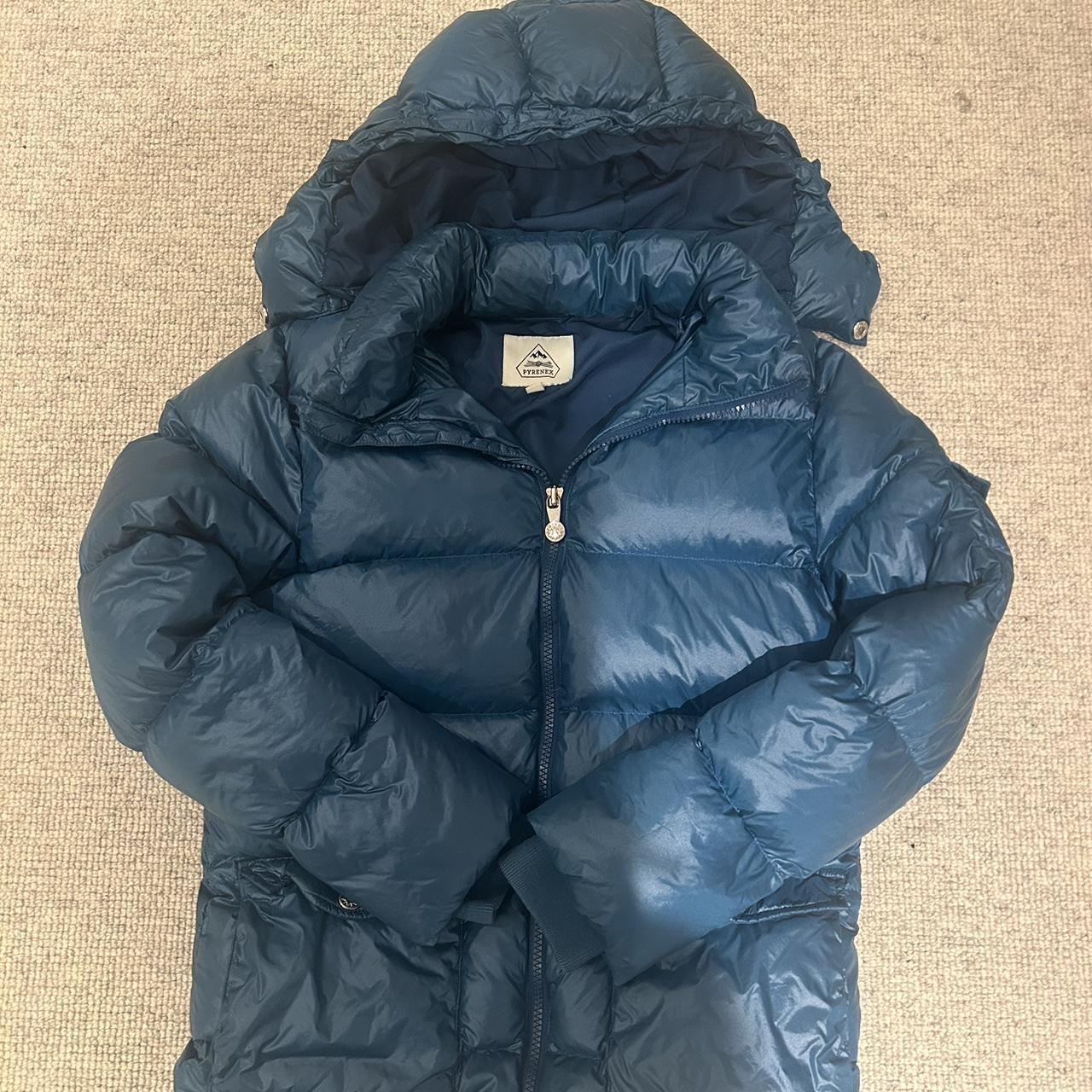 pyrenex down puffer jacket with a detachable hood in... - Depop