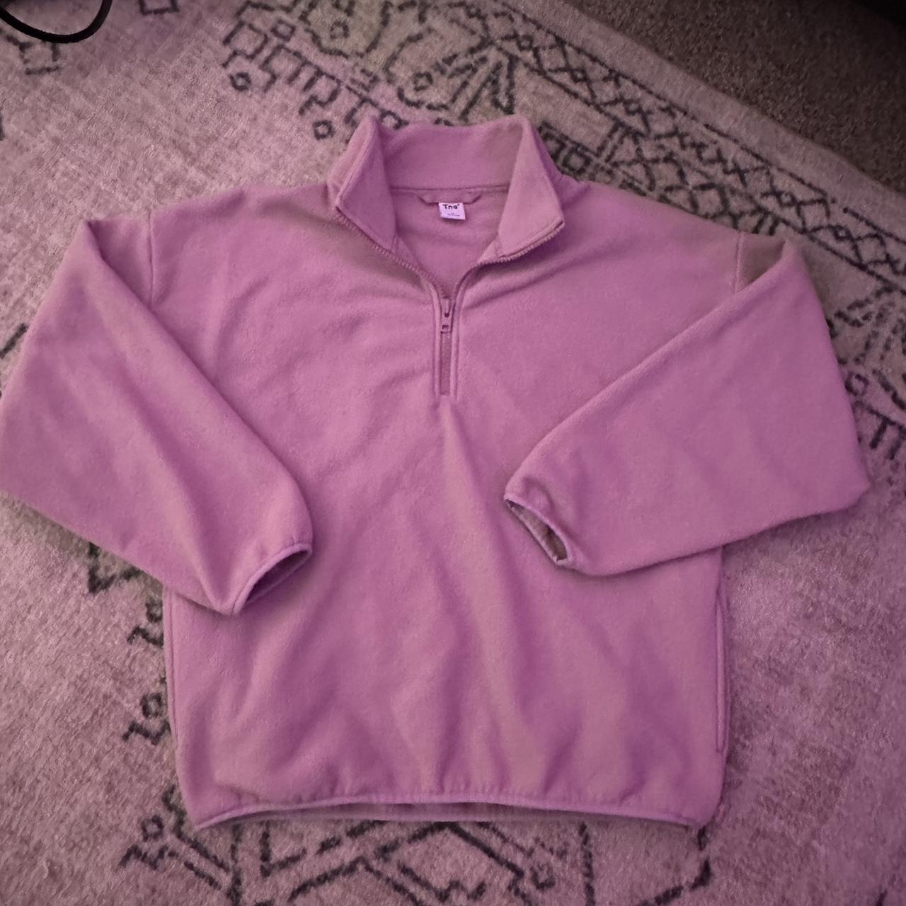 aritzia Tna fleece quarter zip sweatshirt blush... - Depop