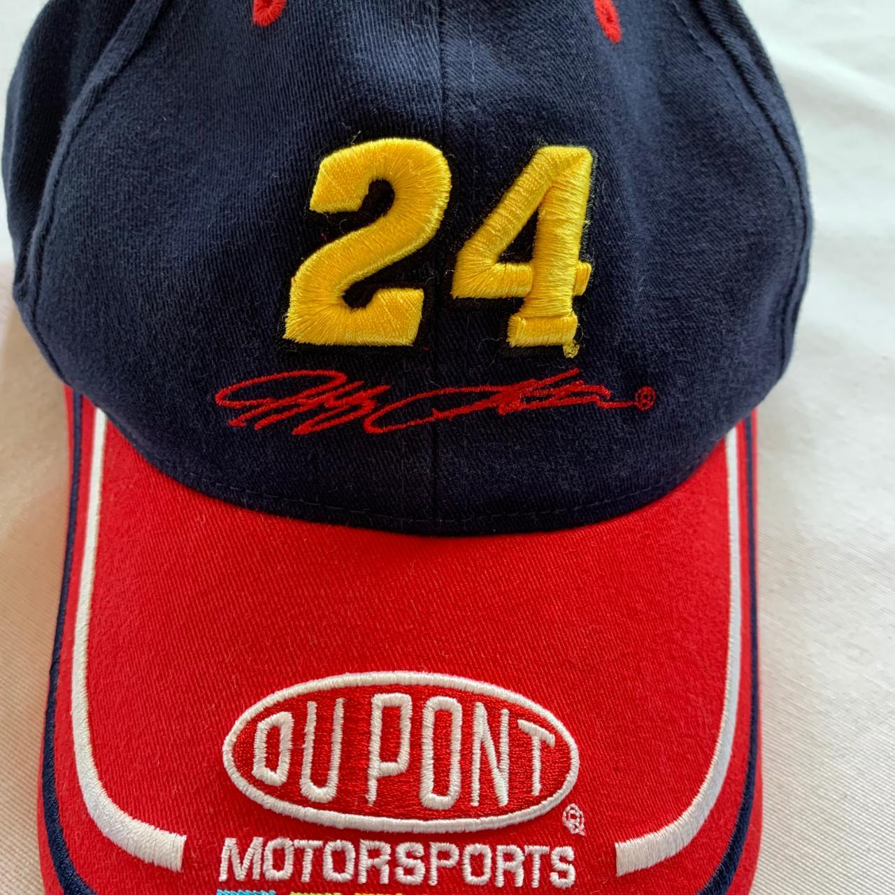 vintage nascar + du pont motorsports racing hat jeff... - Depop