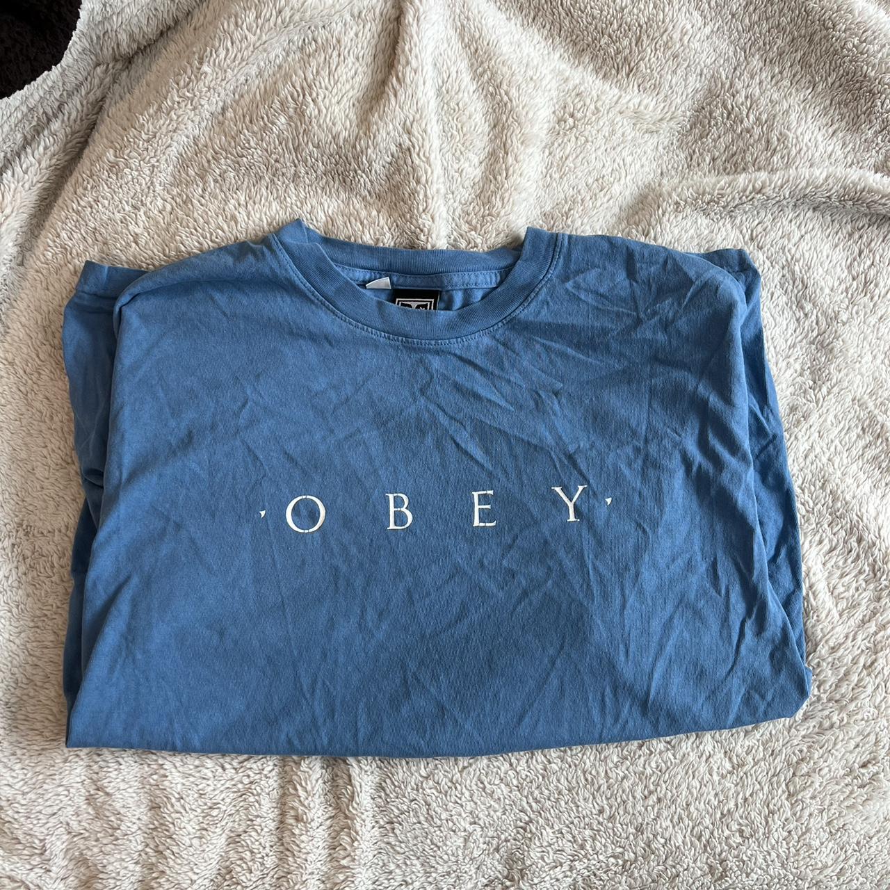 Sorry it’s wrinkly but Obey shirt in great condition! - Depop