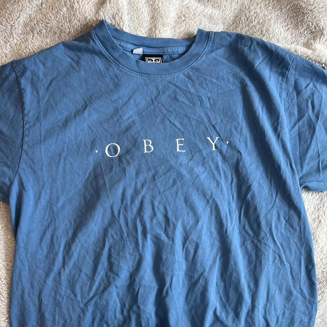 Sorry it’s wrinkly but Obey shirt in great condition! - Depop