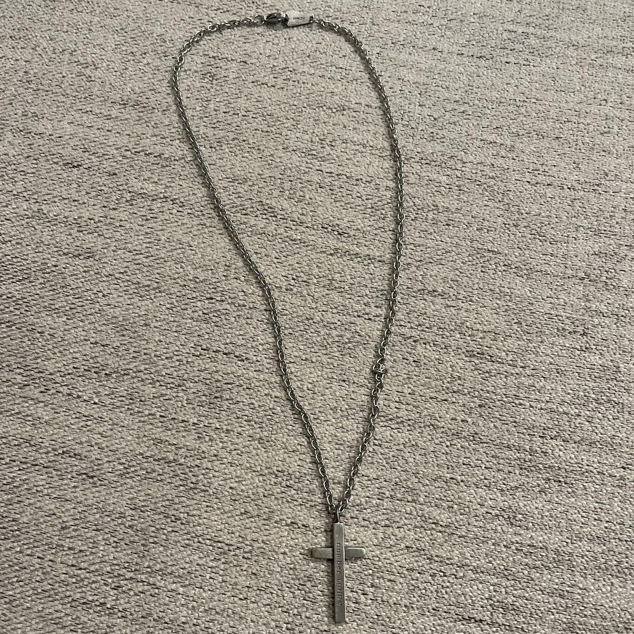 Number nine cross necklace numbernine cross... - Depop