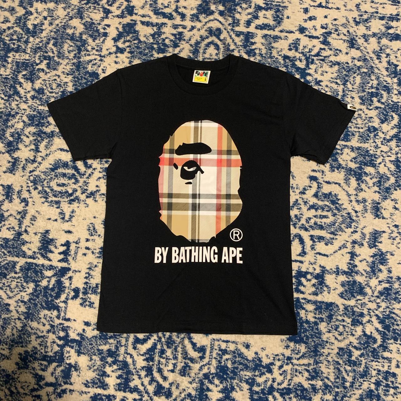 burberry bape collabe t-shirt never worn fits really... - Depop