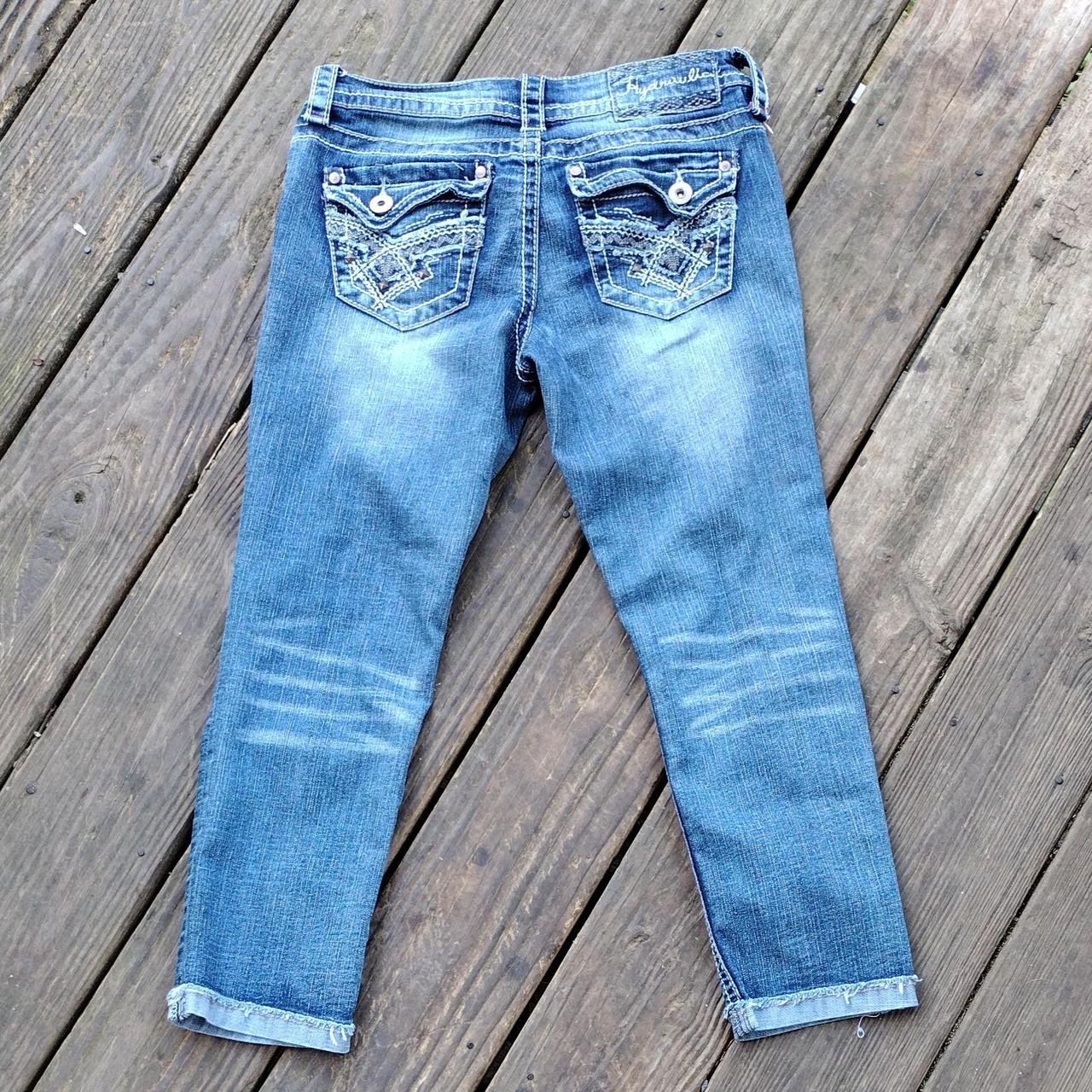 Low rise, distressed Hydraulic capris jeans. In... - Depop