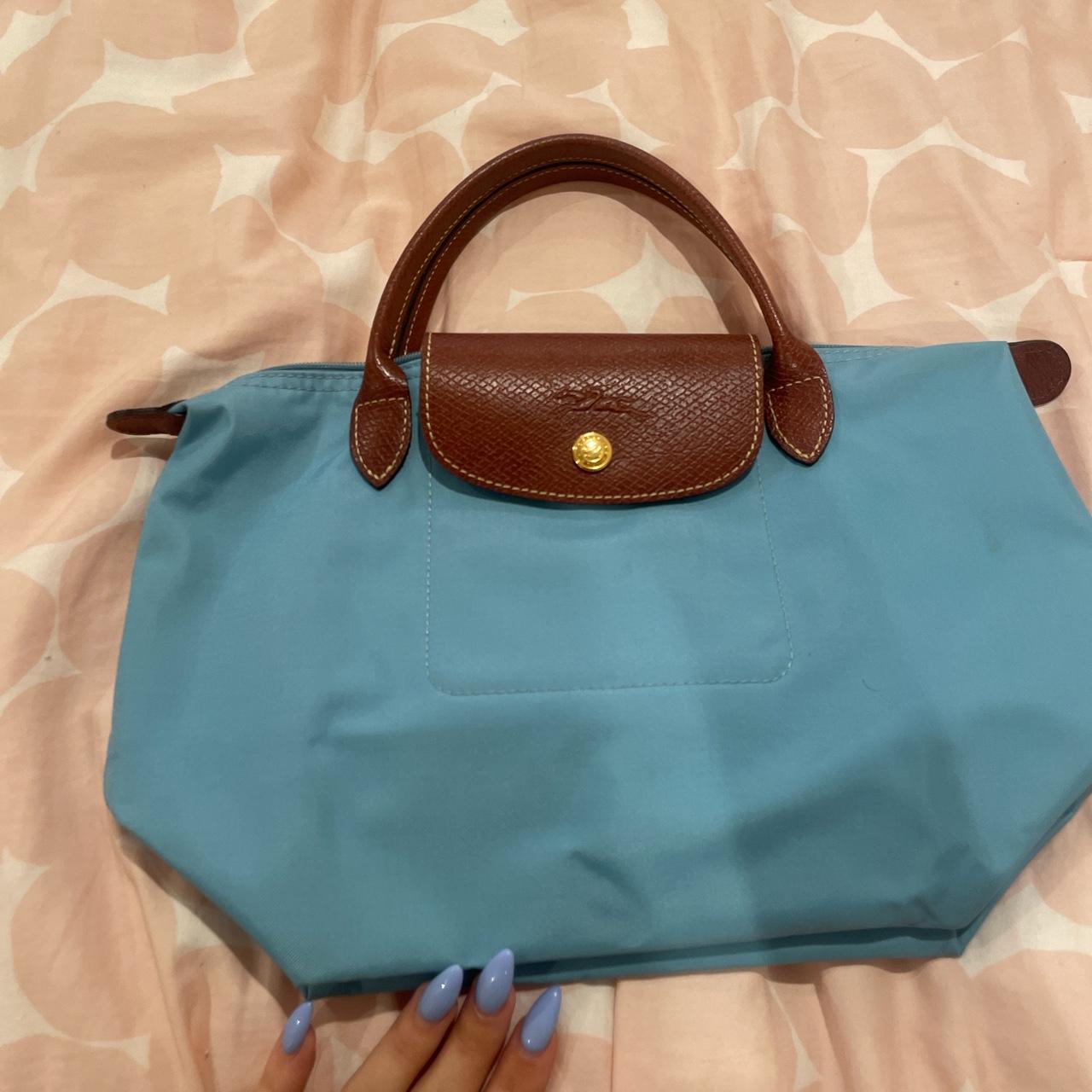 Longchamp Women's Blue Bag | Depop