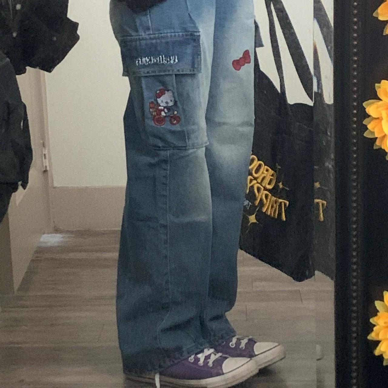 Vintage Hello Kitty Cargo Jeans Sizes XS-XL... - Depop