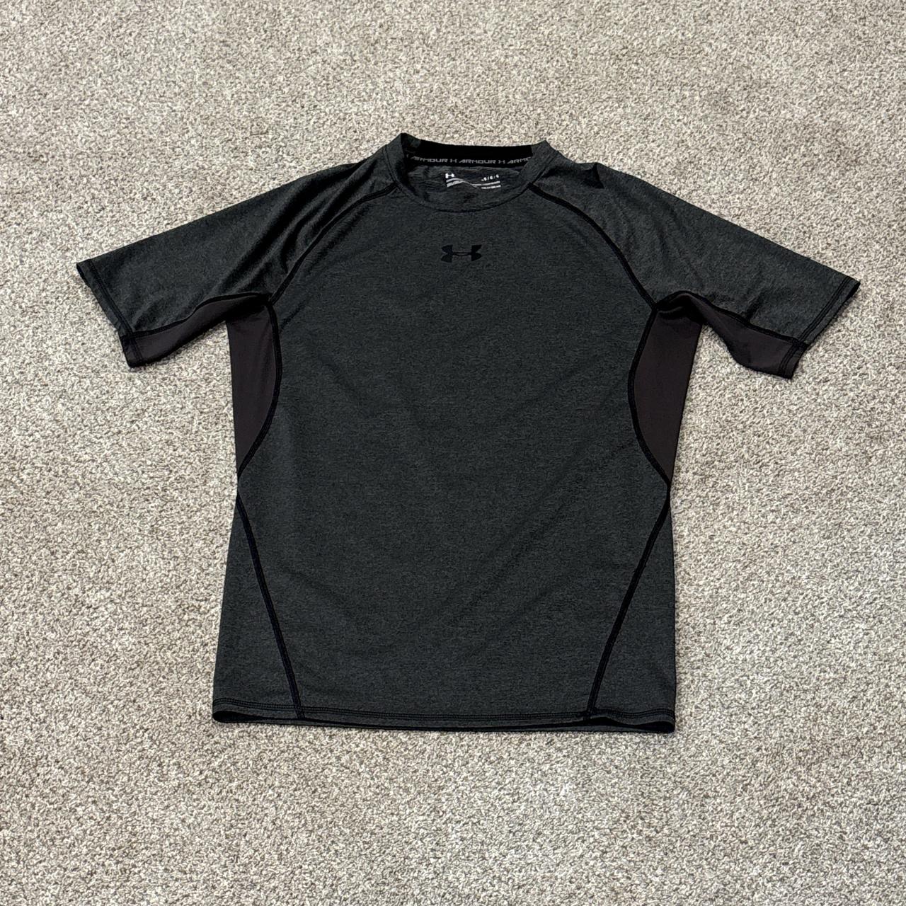 Under Armour black and grey compression shirt in... | Depop