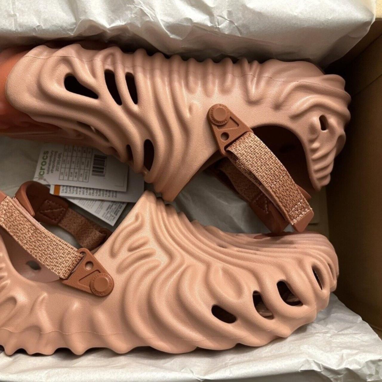 Crocs Women's Burgundy Clogs | Depop