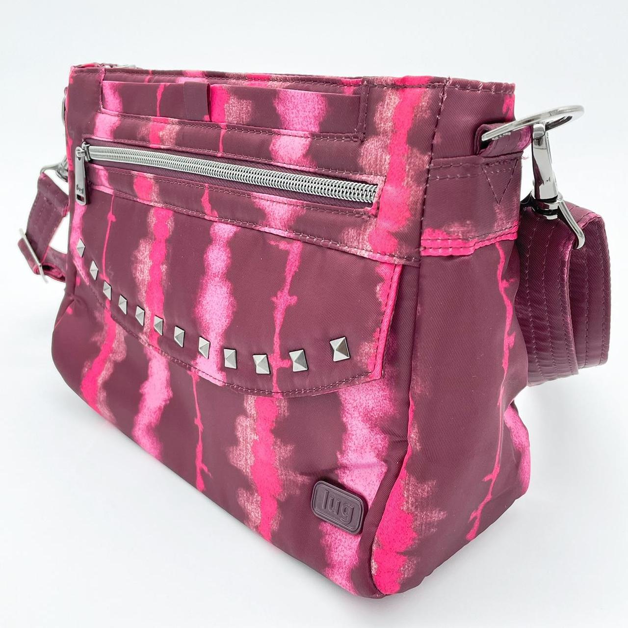 Beautiful Lug Pink and Wine Crossbody Studded... | Depop