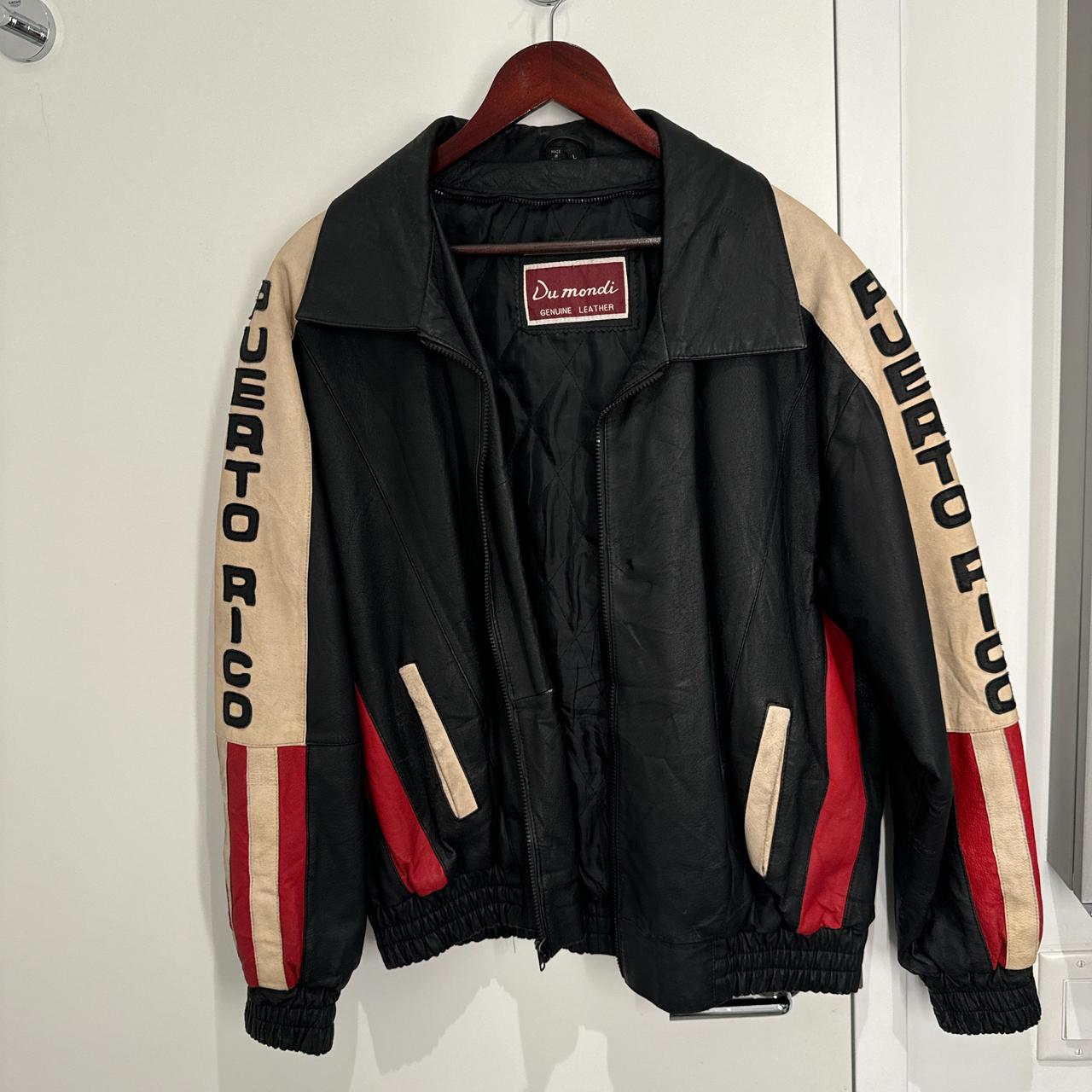 Rare Vintage Puerto Rican leather jacket Fun... | Depop