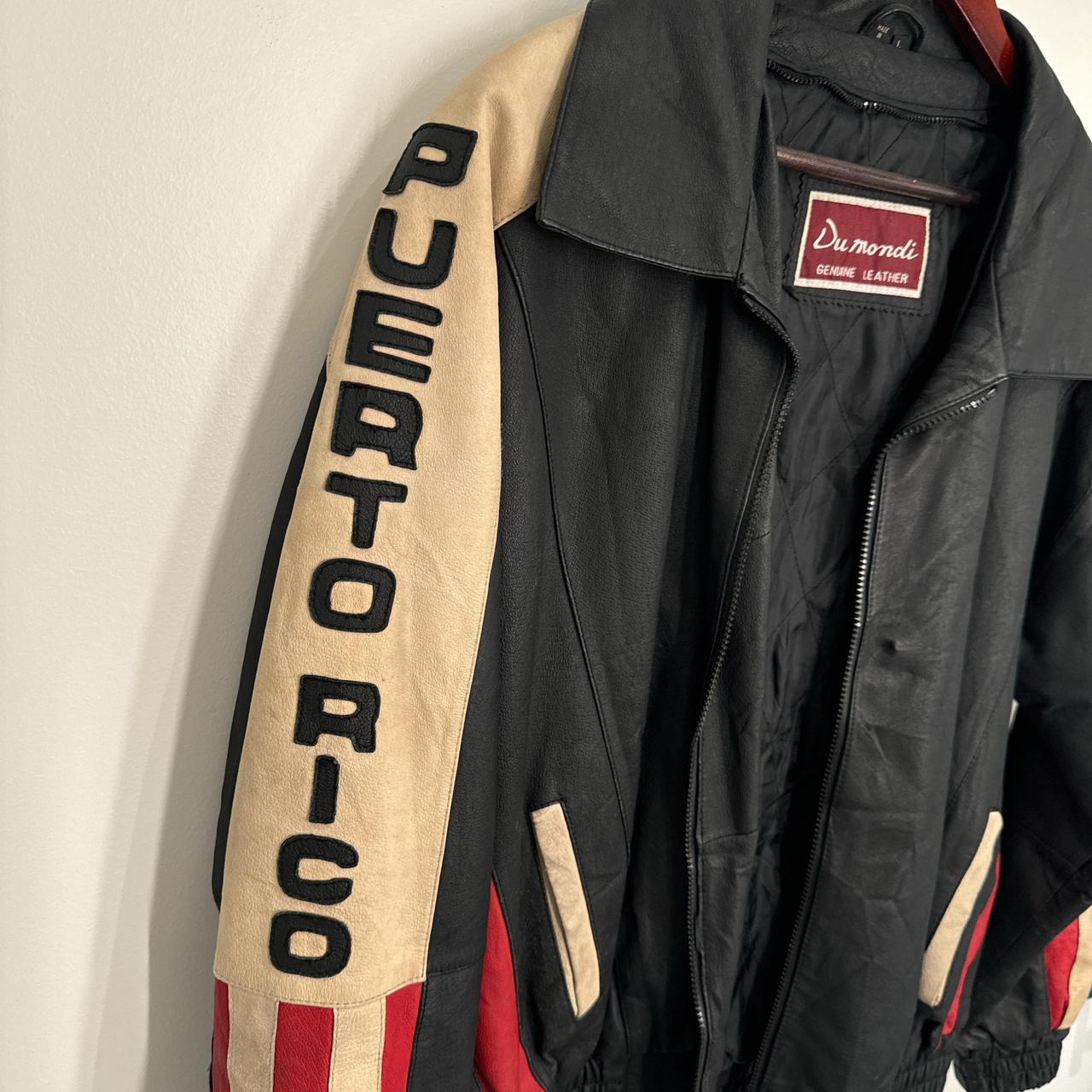 Rare Vintage Puerto Rican leather jacket Fun... | Depop