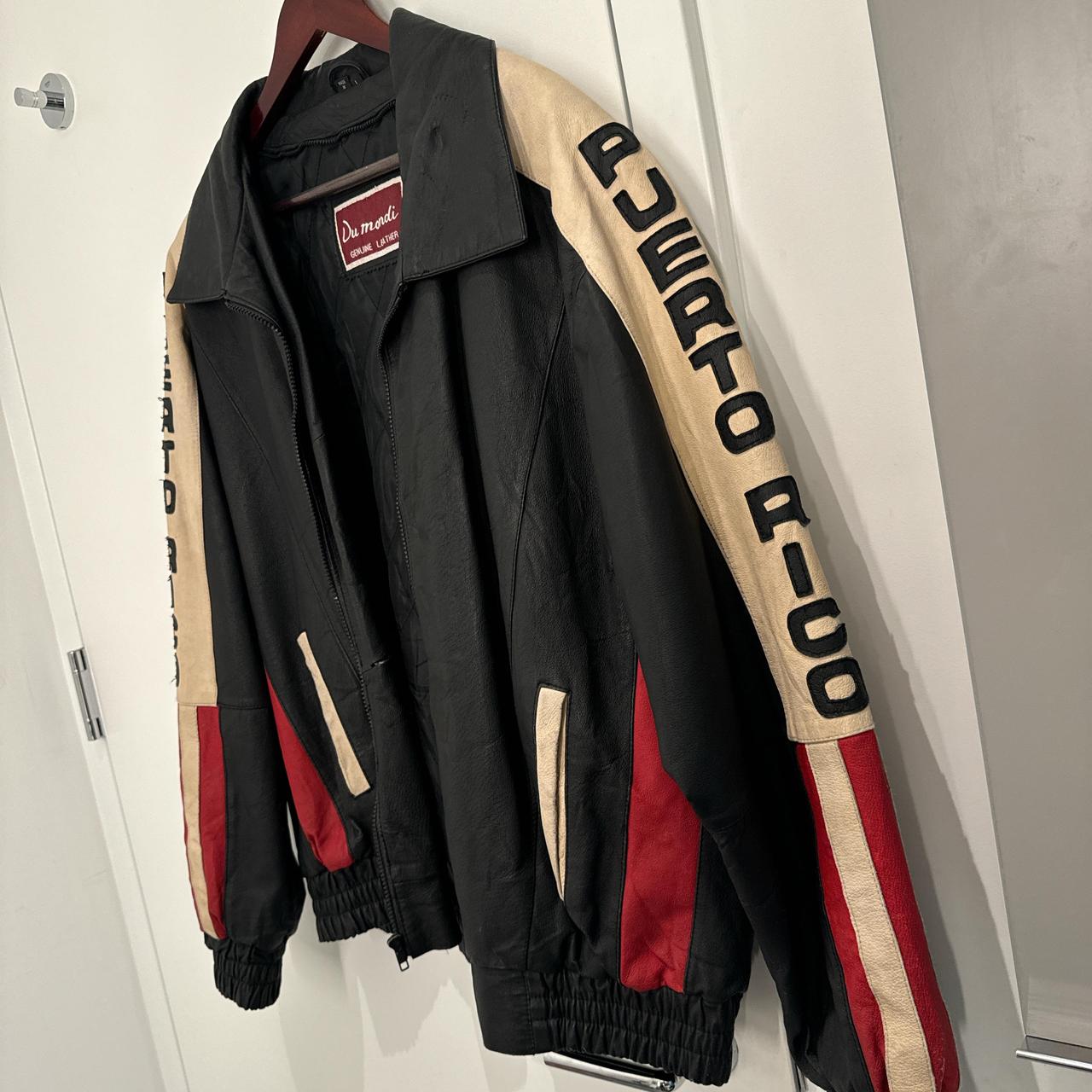 Rare Vintage Puerto Rican leather jacket Fun... | Depop