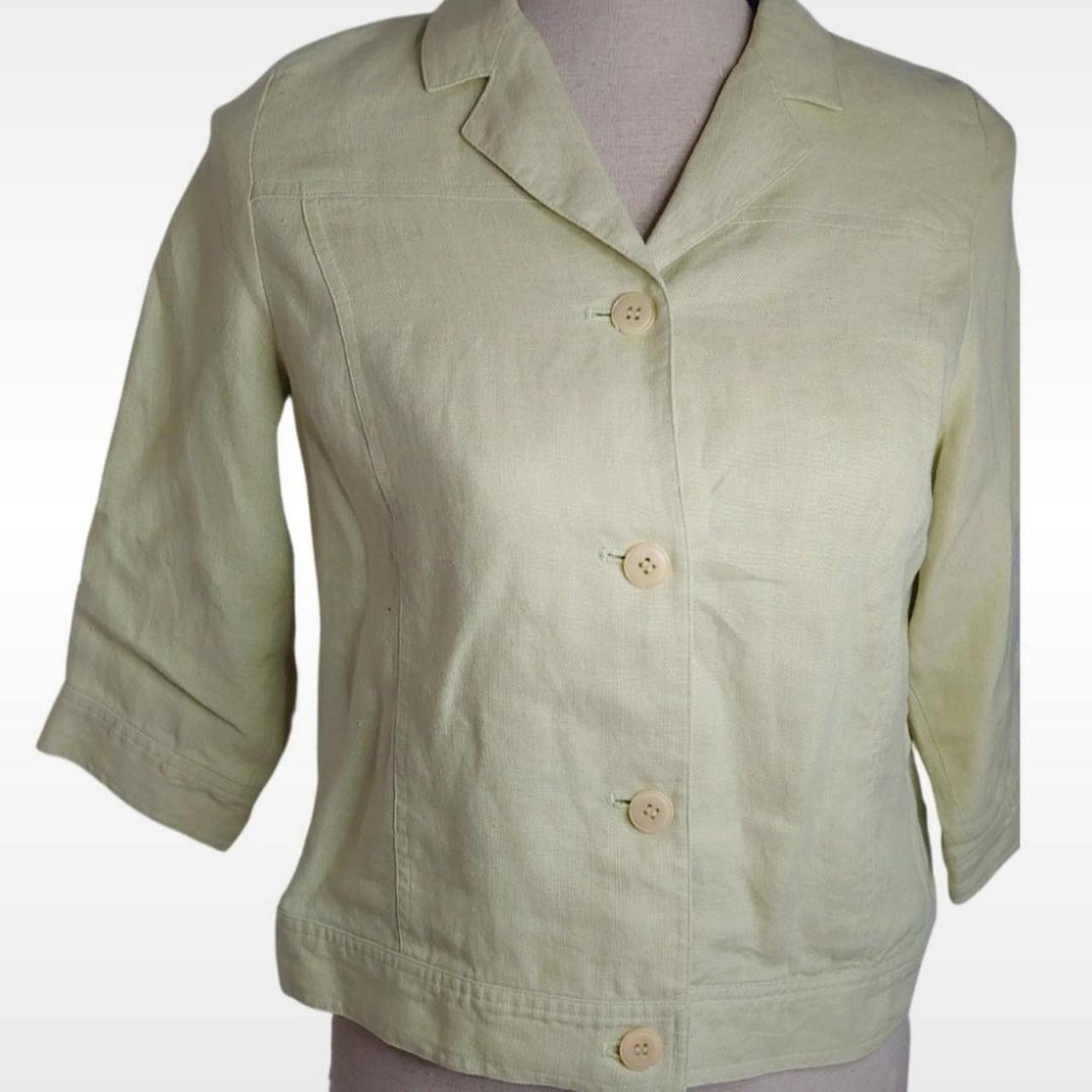 Talbot's Irish Linen Jacket mint green size... - Depop