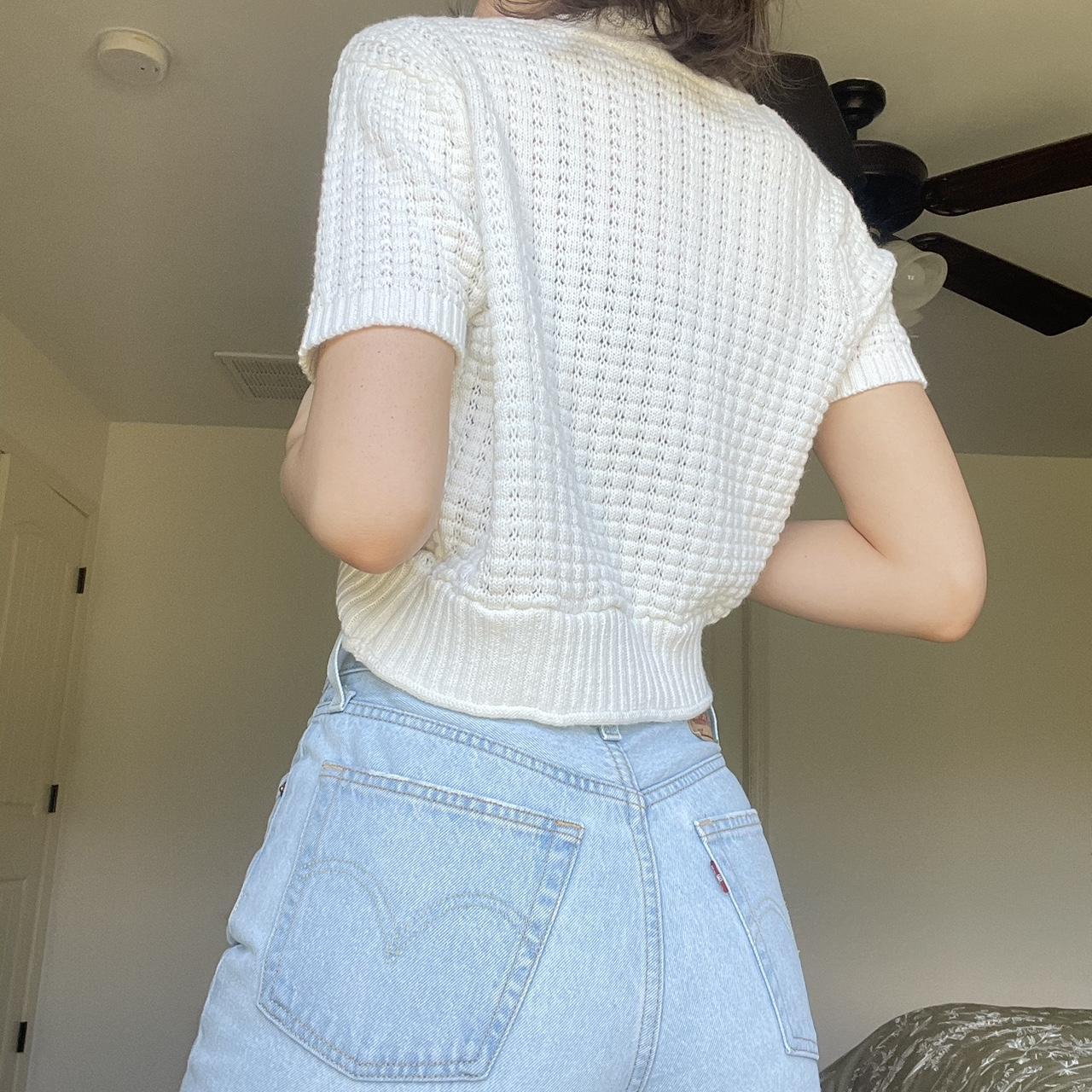 Knit mini cardigan 🍒🧸🌿🦋 -no holes or stains -so so... - Depop