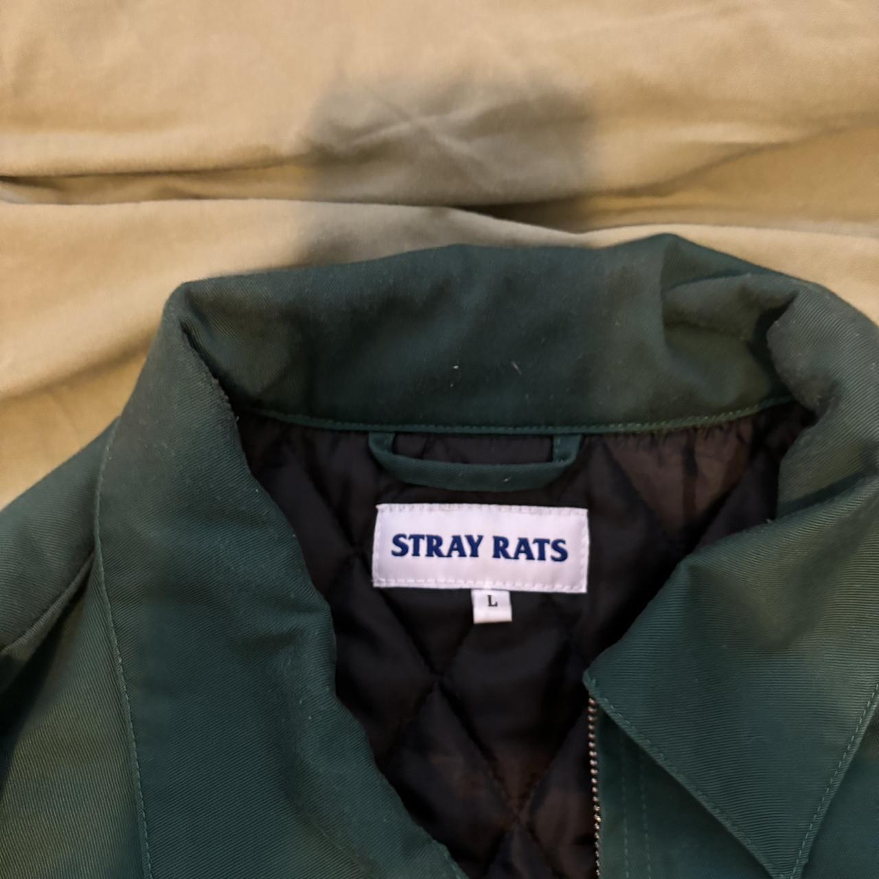 Stray Rats green jacket size Large. Padded interior.... - Depop