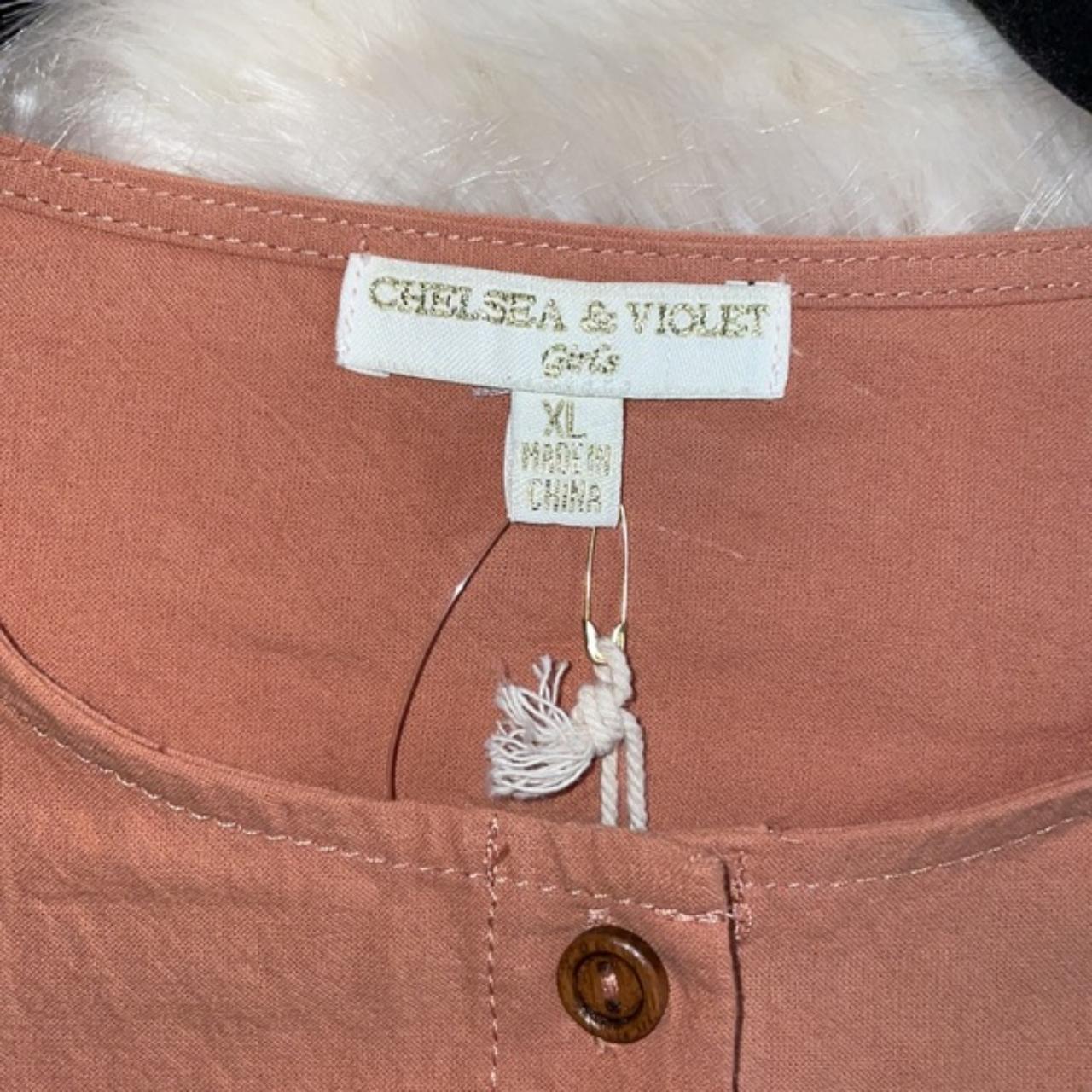 Chelsea & Violet Girls Burnt Orange Short Sleeve... - Depop