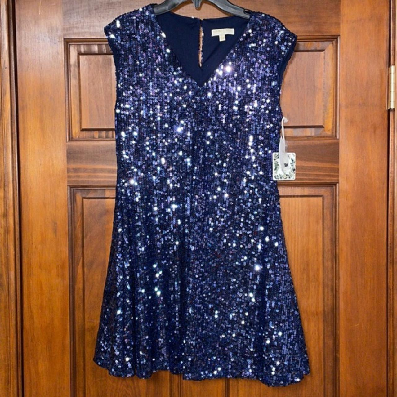 Chelsea and Violet sequin mini cocktail dress Sheer... - Depop