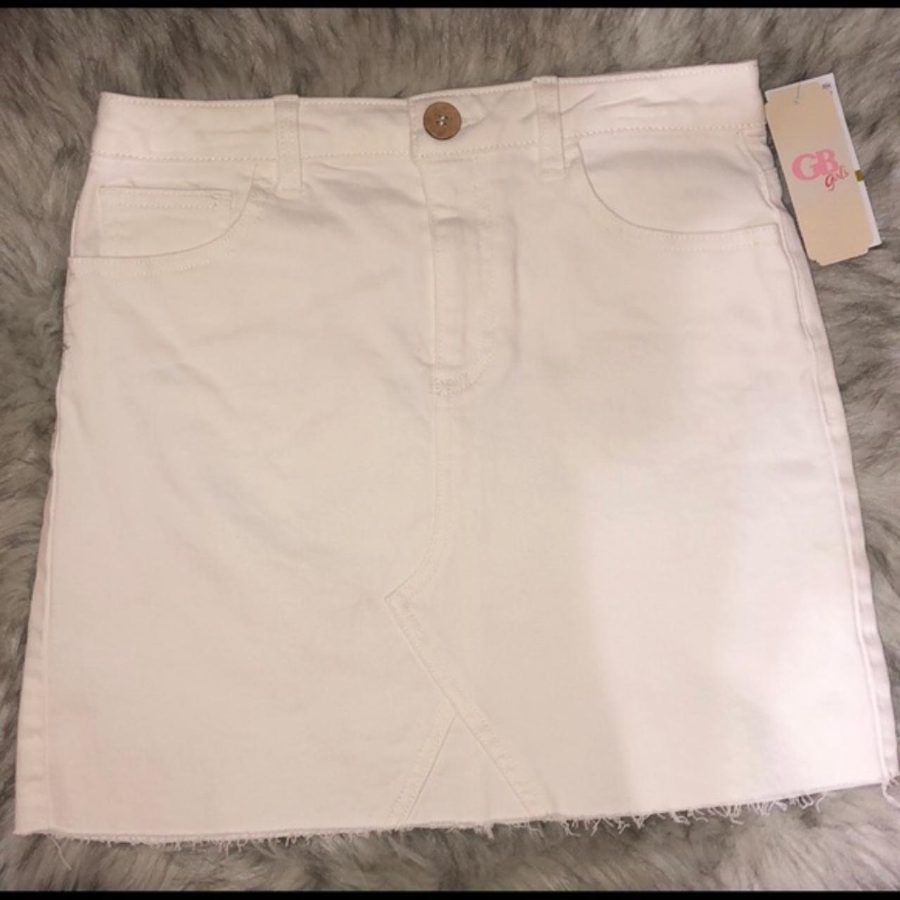 GB Girls White Mini Skirt NWT - Depop