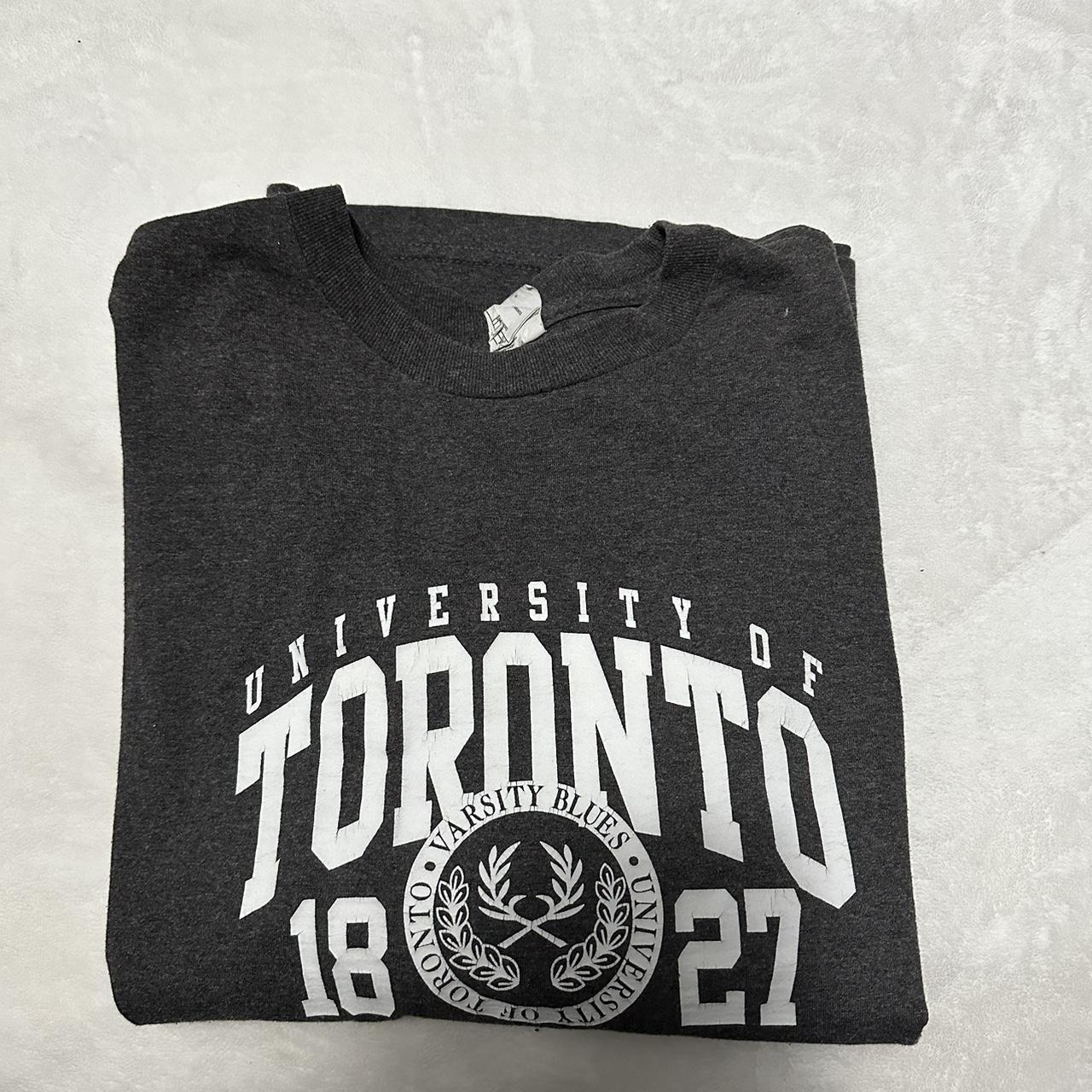 UOFT GRAY LONG SLEEVE HOODIE SIZE SMALL - Depop