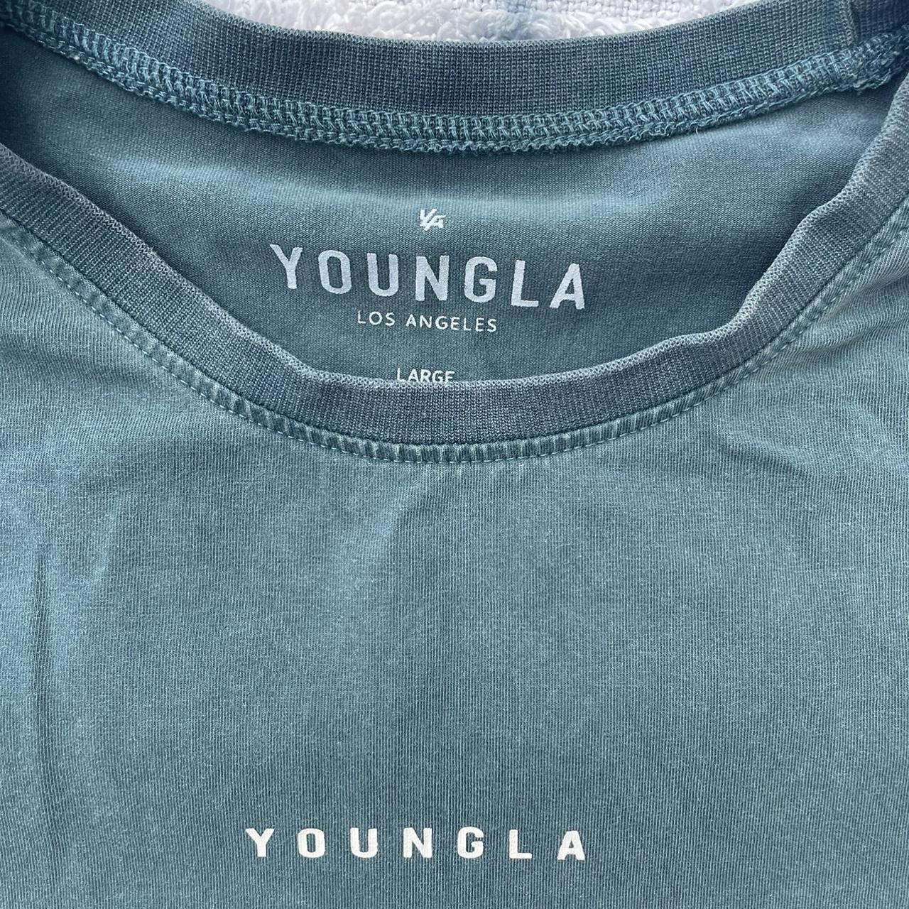 Youngla 401 Essential Jacked Tee. Teal Color Retail-... - Depop
