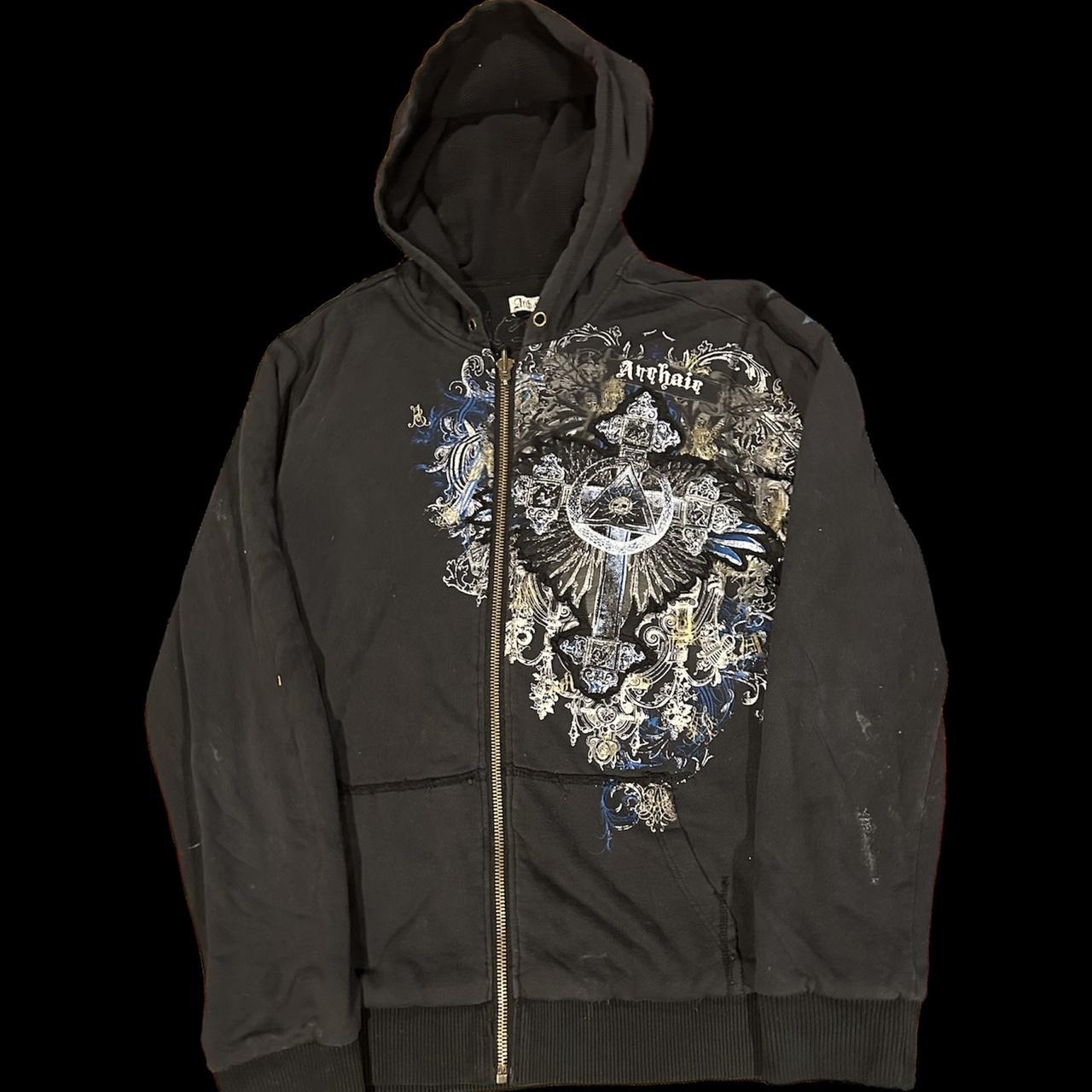 Y2K Archaic Heavyweight Reversible Goth Grunge... - Depop