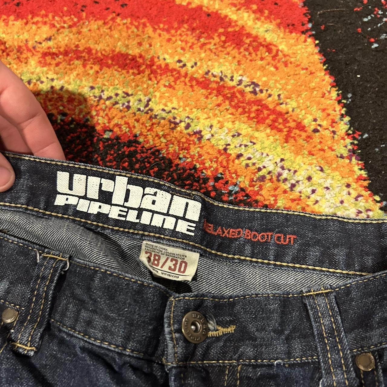 Y2K Urban Pipeline Relaxed Bootcut Baggy Skater... - Depop