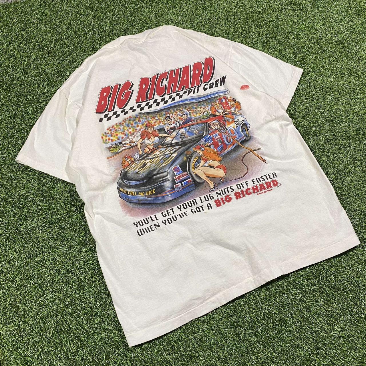 Vintage 90s Big Richards Crew T-shirt Measurements... - Depop