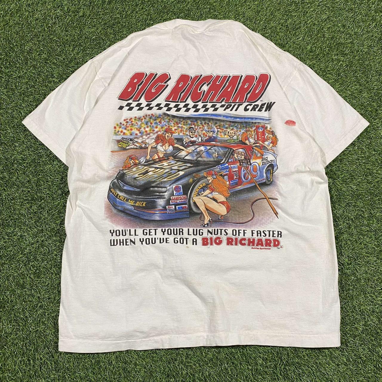 Vintage 90s Big Richards Crew T-shirt Measurements... - Depop