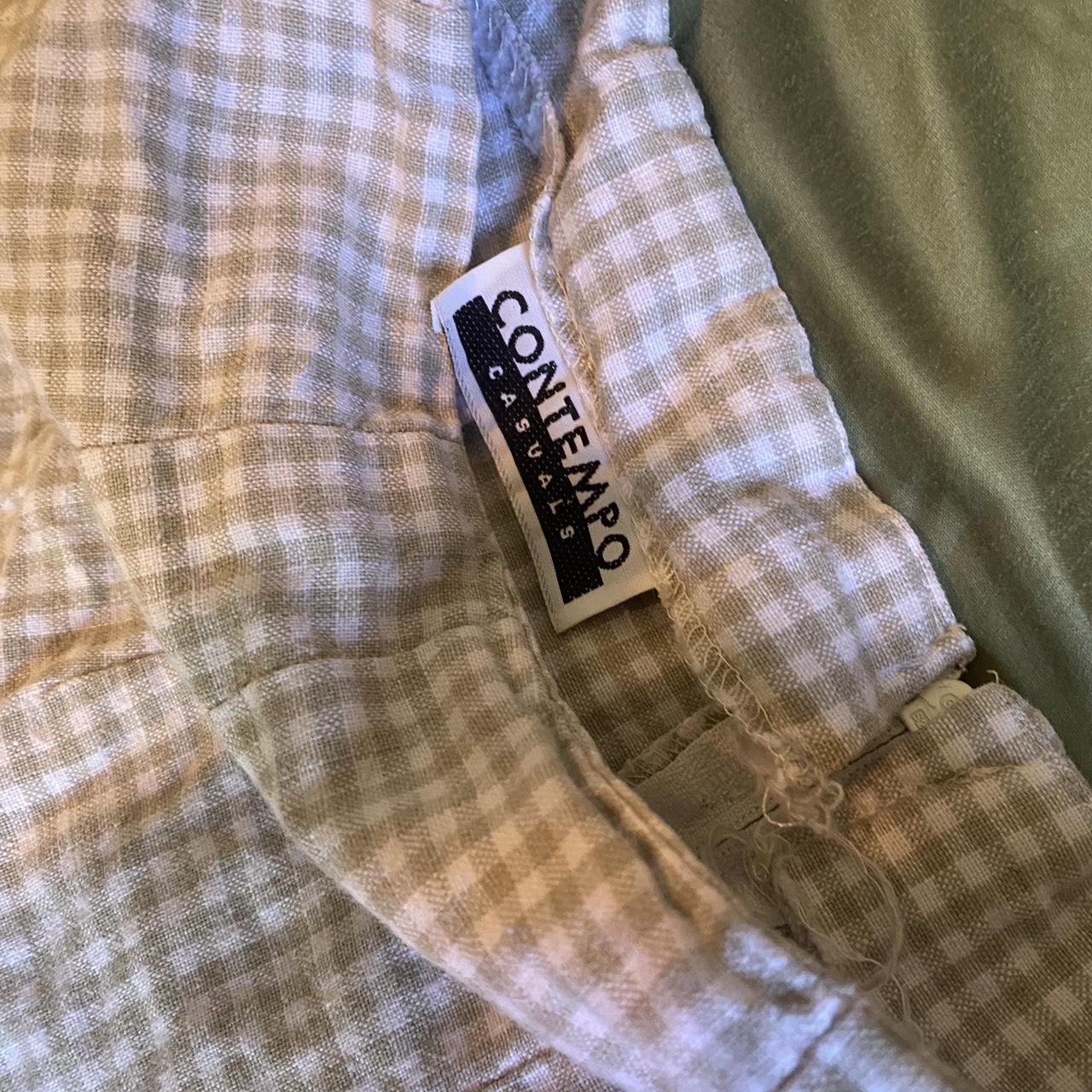 Vintage Plaid Contempo Casuals Highwaisted Shorts... - Depop