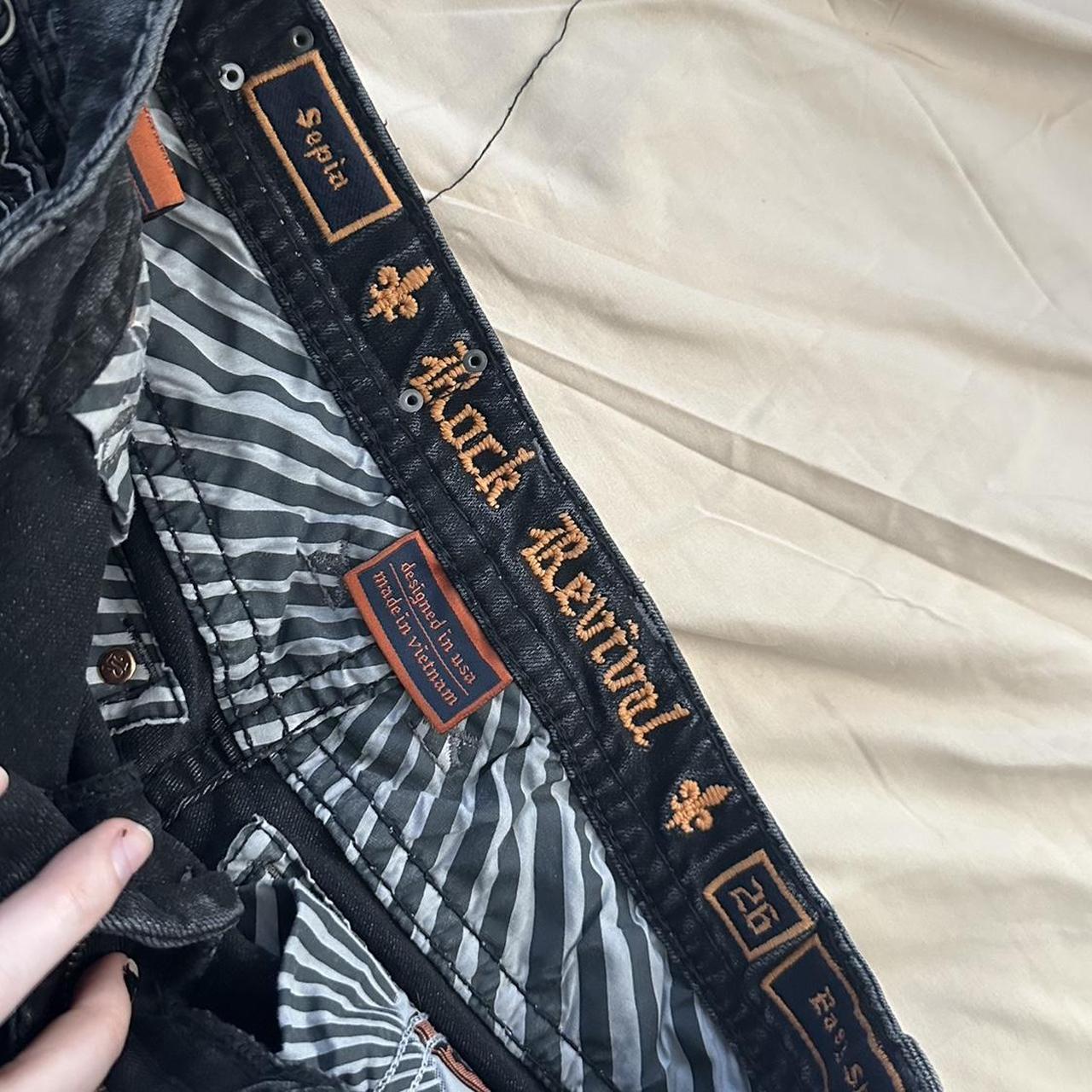 black ripped high waist rock revival shorts #2000s... - Depop