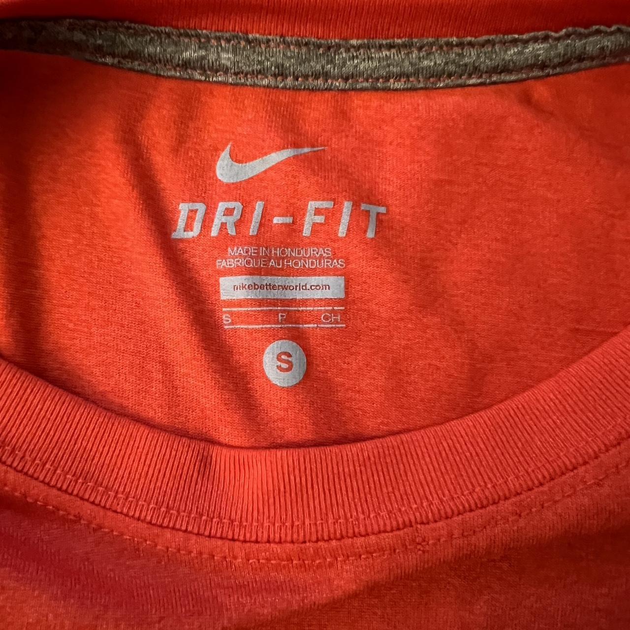 Small red Nike DRI-FIT top - Depop