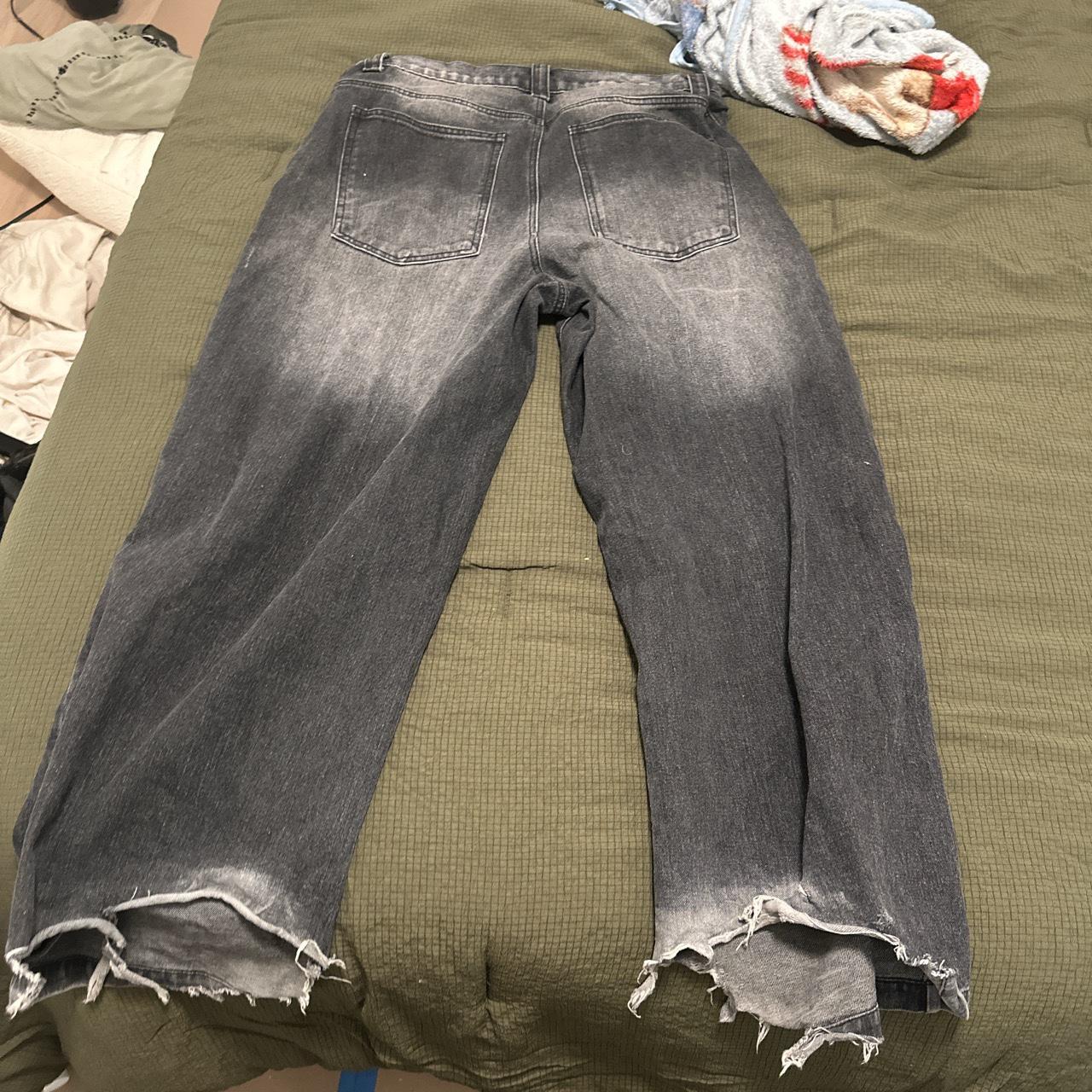 Jaded london baggy grey jeans The bottoms ripped... - Depop