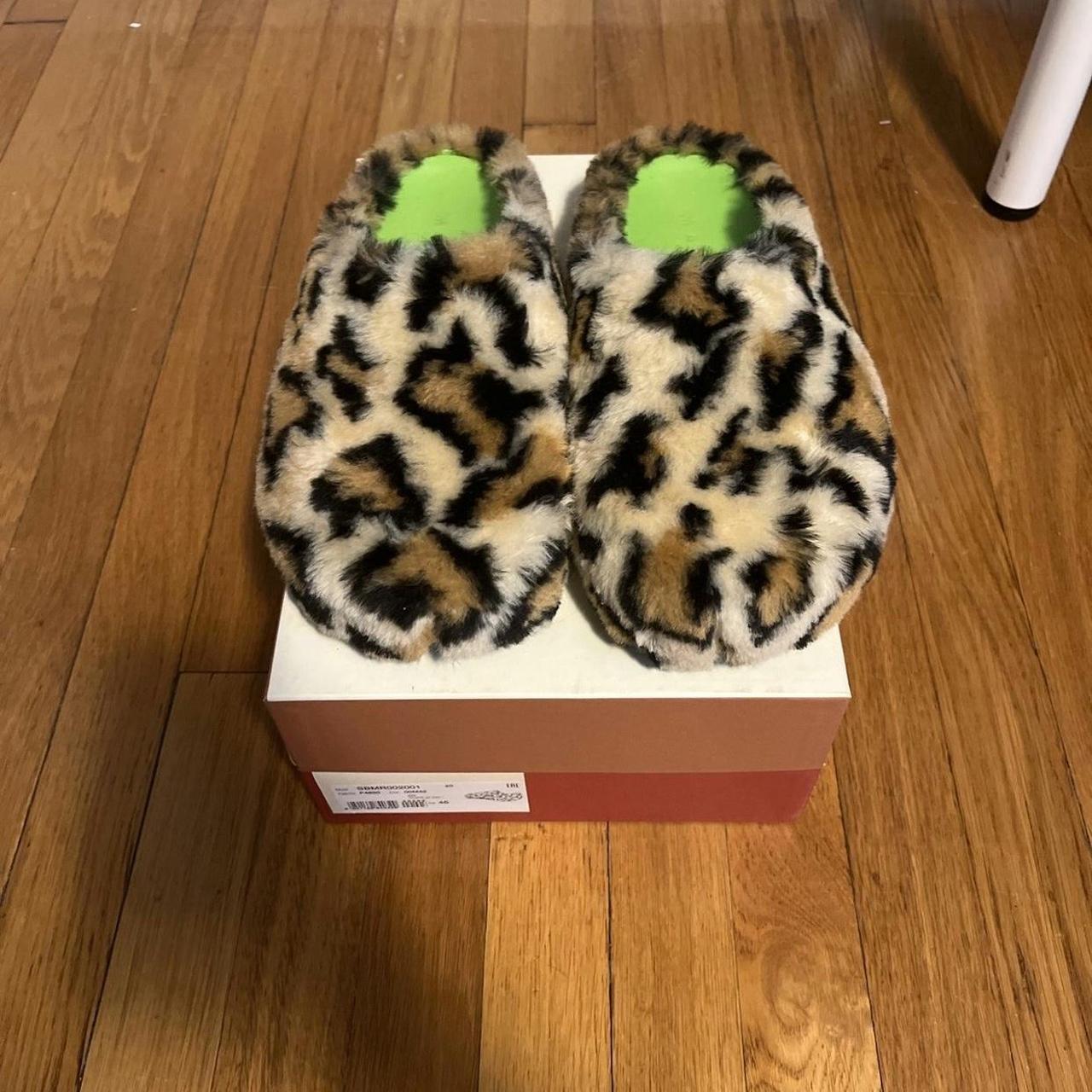 Marni Leopard Print Fussbet Mules Size : 45... - Depop