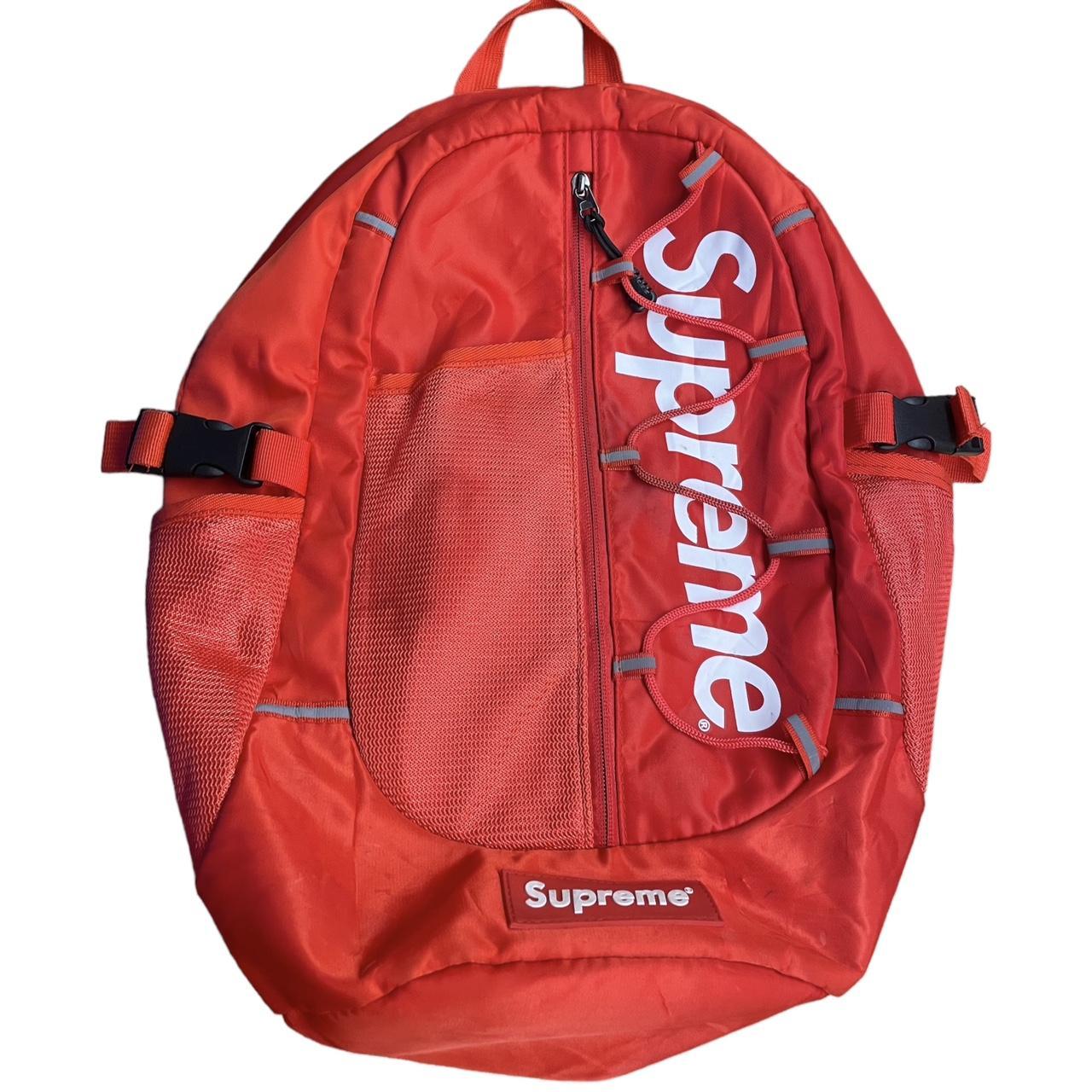 RED SUPREME BACKPACK 🔴 PERFECT SIZE RETAIL PRICE... - Depop