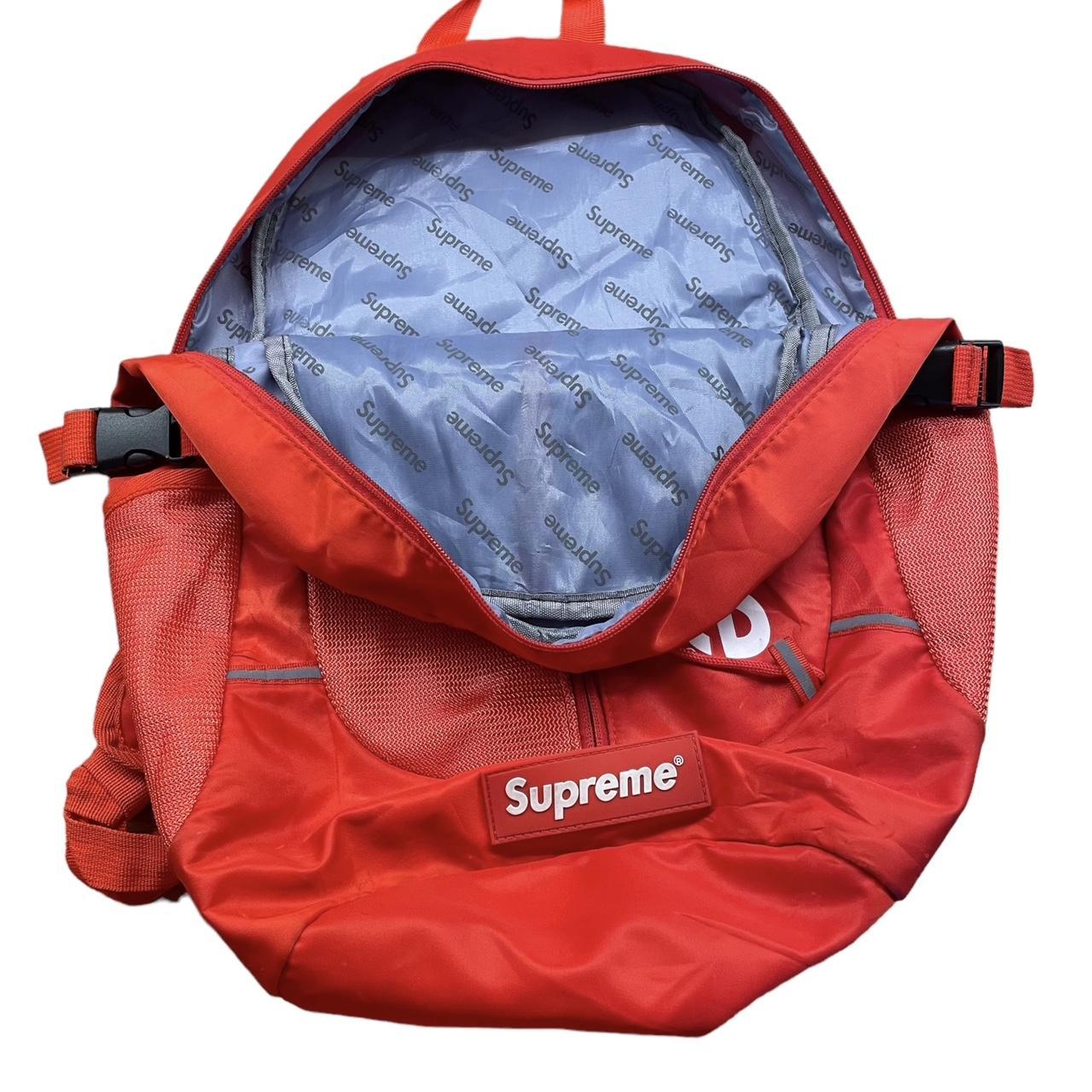 RED SUPREME BACKPACK 🔴 PERFECT SIZE RETAIL PRICE... - Depop