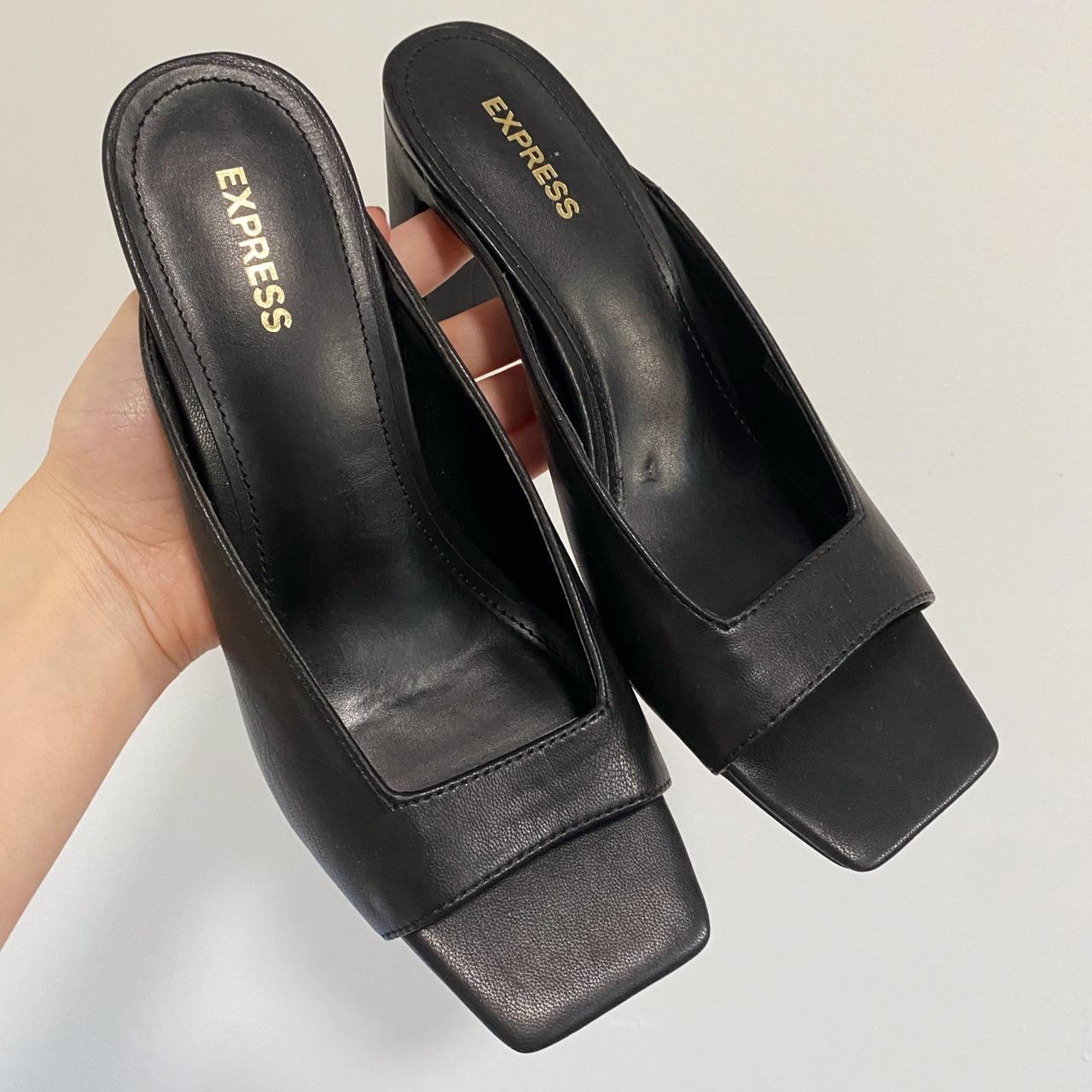 Express Women's Black Sandals | Depop
