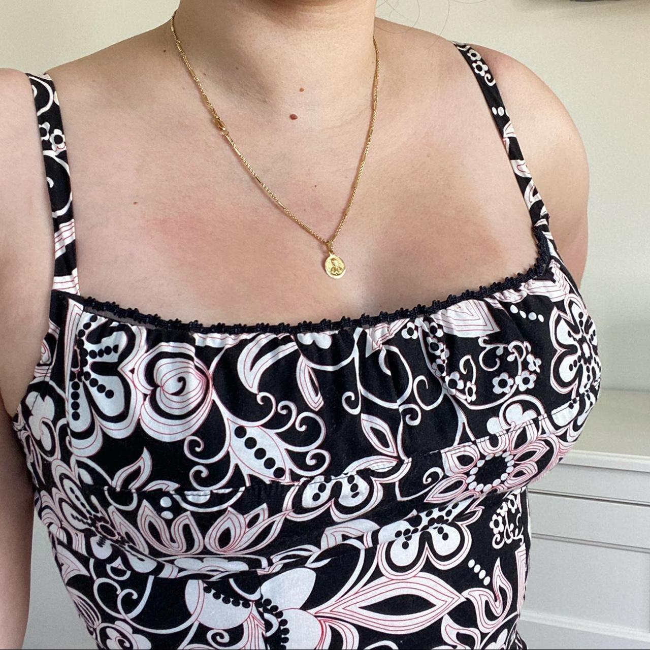 Ruby Rox Women's Black and White Dress | Depop