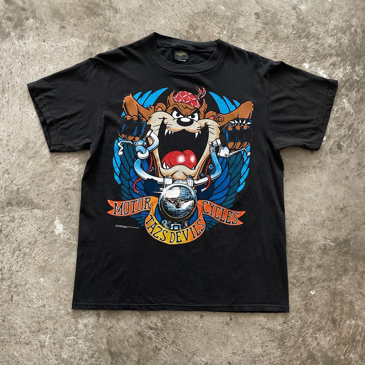 Vintage Tasmanian Devil Taz Motorcycle Harley... - Depop