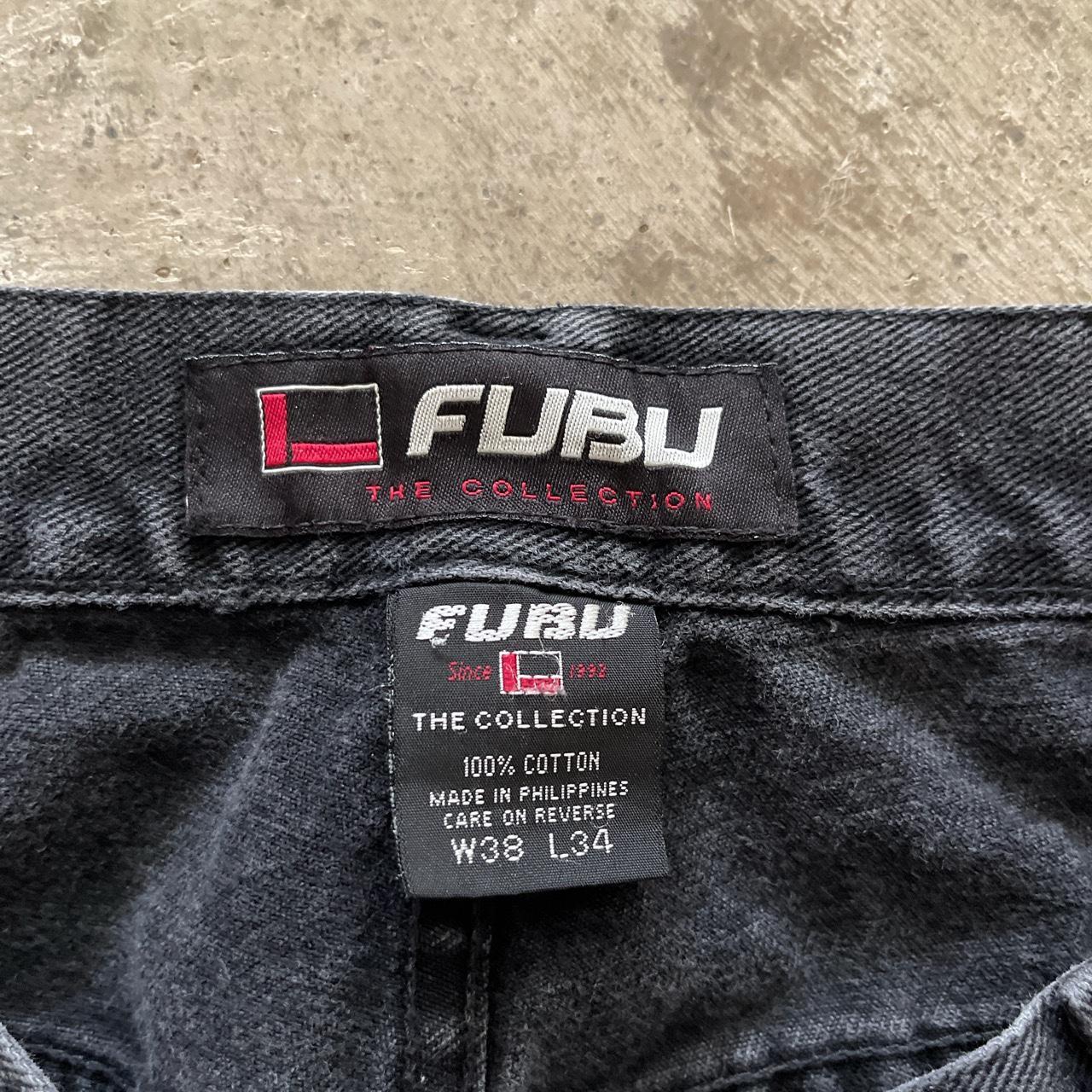 Vintage Y2K Fubu Jeans Baggy Wide Leg Cargo... - Depop