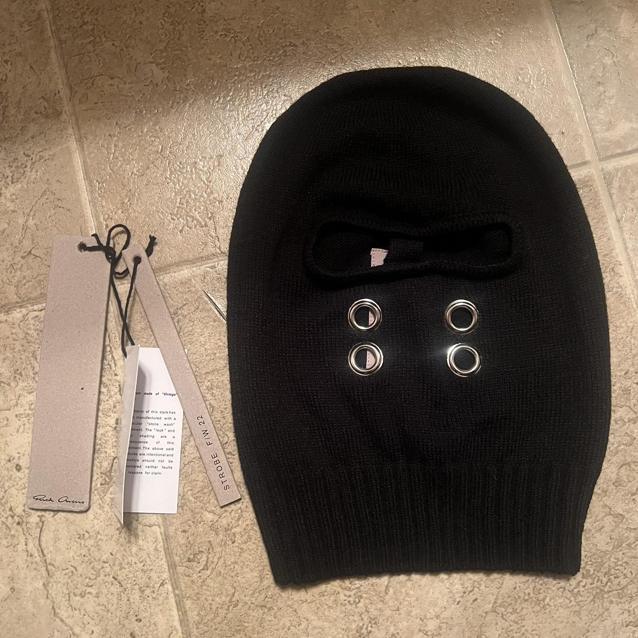 rick owens gimp mask balaclava used looks brand new... - Depop