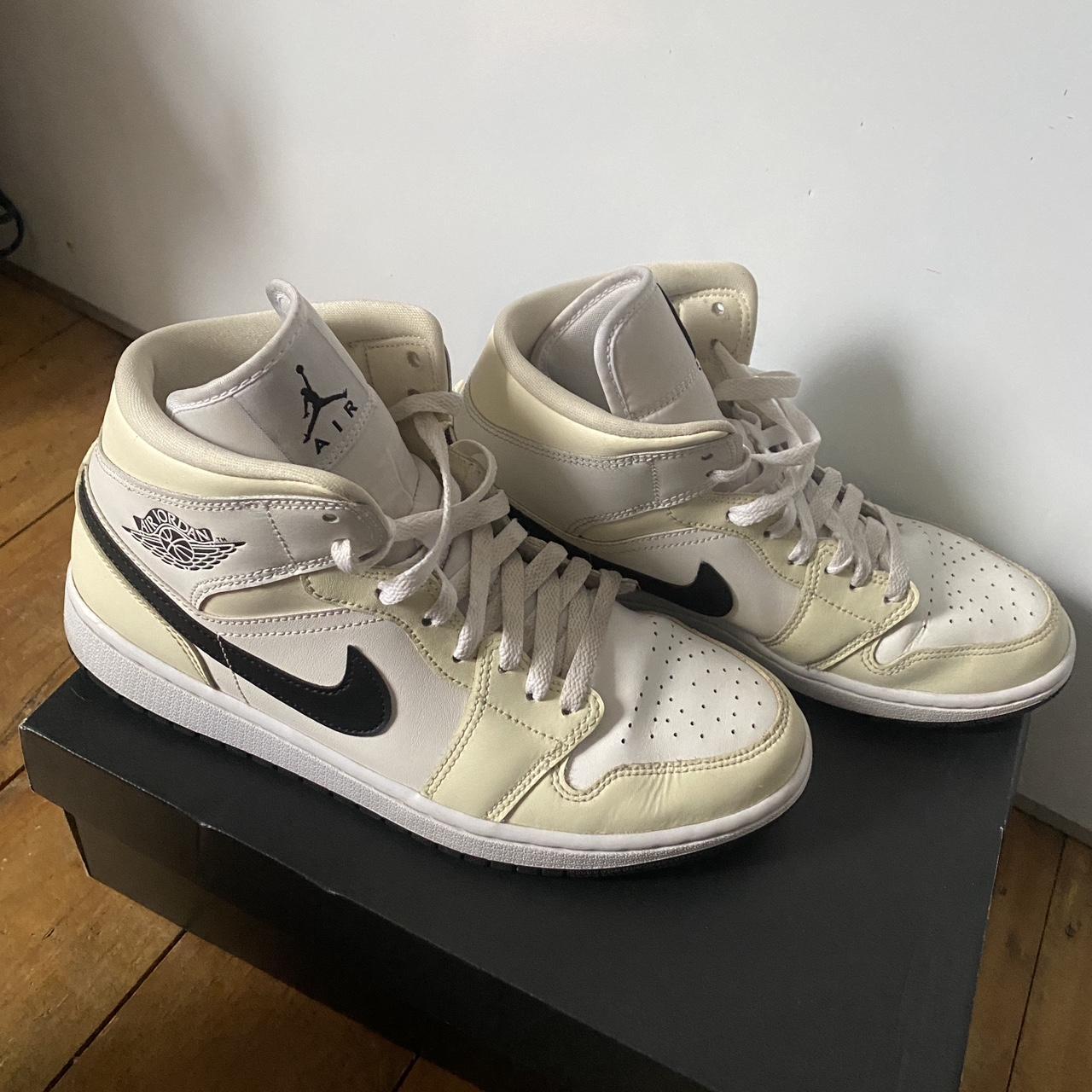 jordan 1 mid coconut milk The Air Jordan 1 Mid... - Depop
