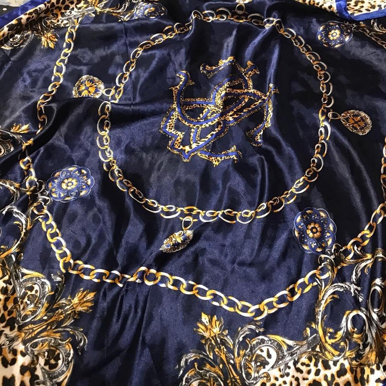 Satin scarf, deffo gives Versace vibes #bandana... - Depop